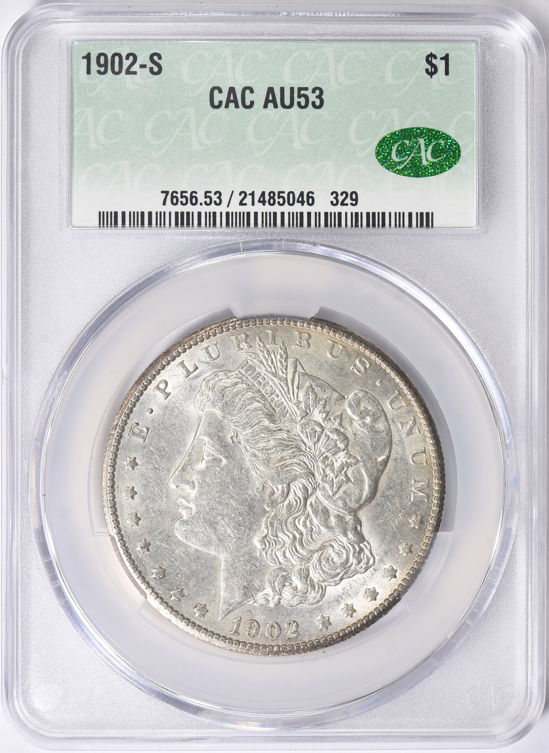 1902-S Morgan Silver Dollar CACG AU-53 (Item 1633788 ...