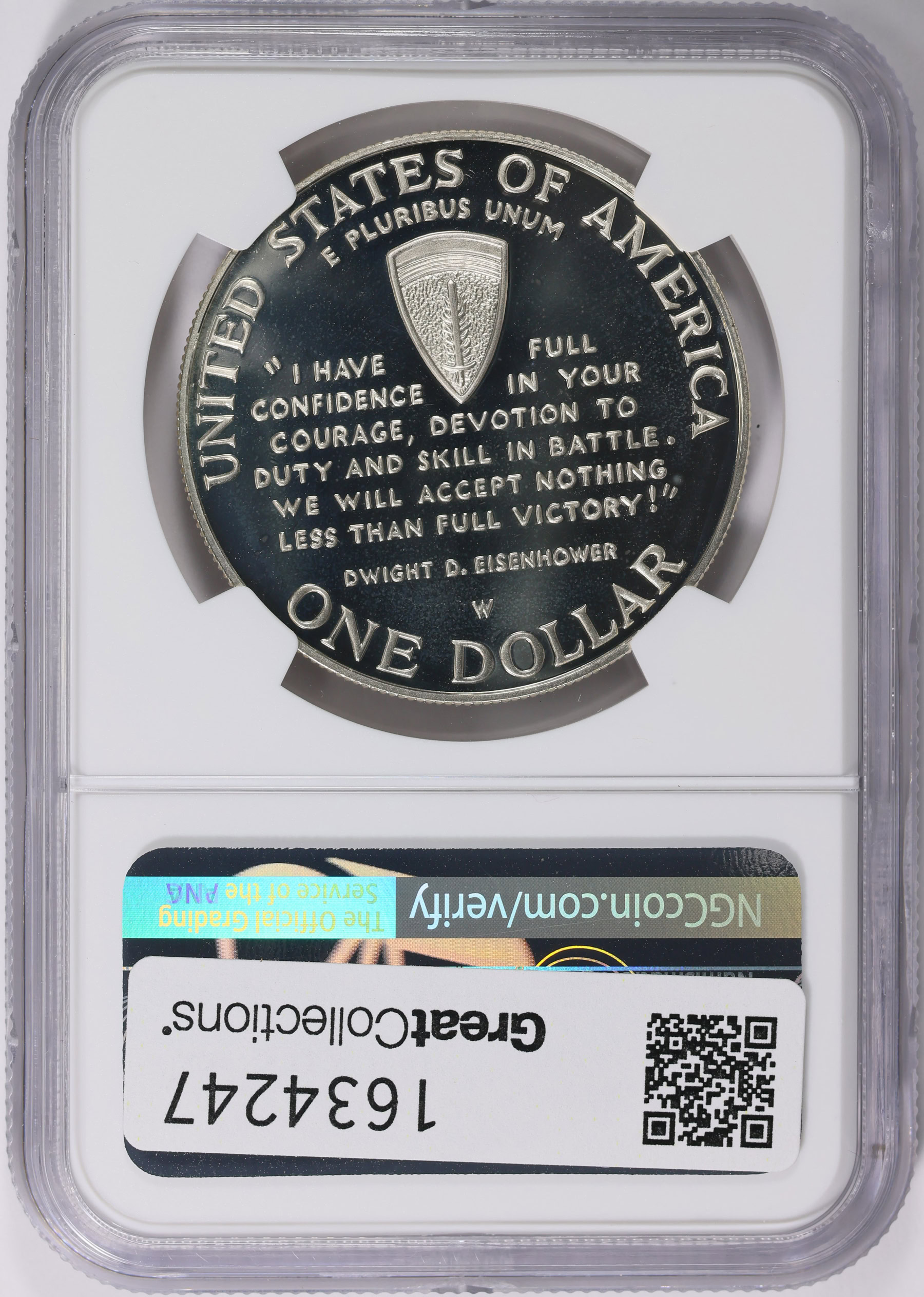1991-95-W 50th Anniversary of World War II Silver Dollar NGC Proof-69 ...