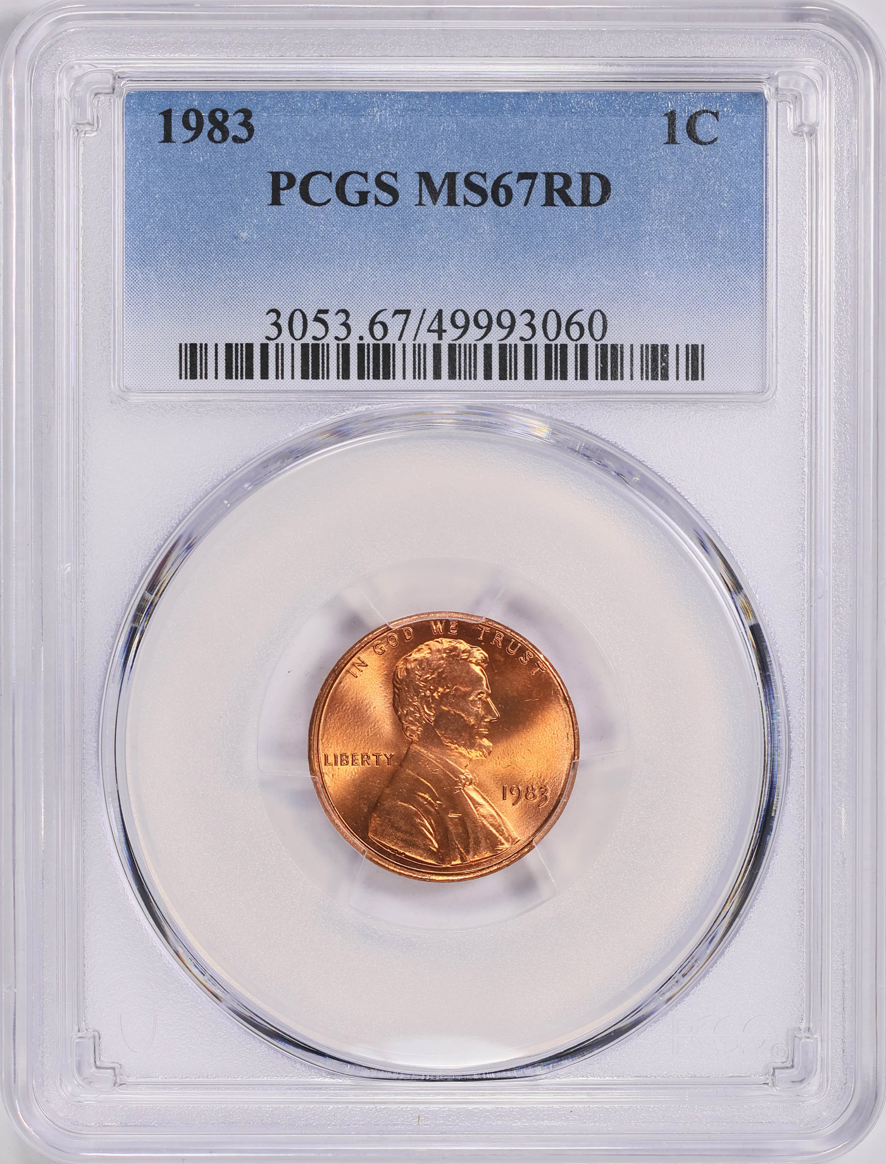 1983 Lincoln Cent PCGS MS-67 RD (Item 1634779) | GreatCollections Coin ...