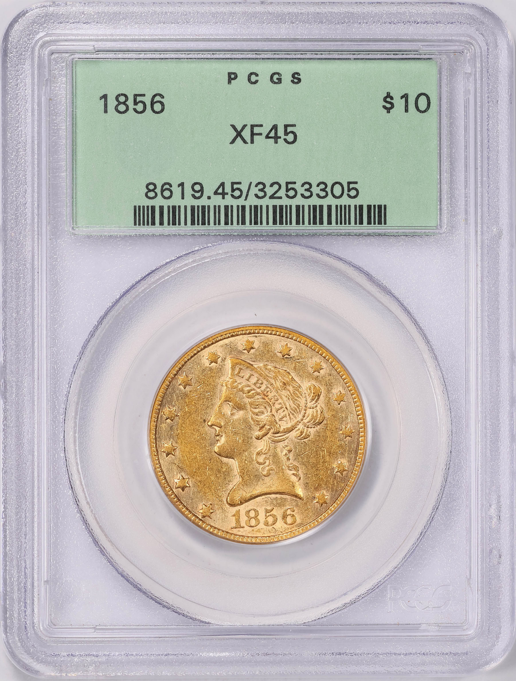1856 Liberty Gold Eagle PCGS XF-45 OGH (Item 1635810 ...