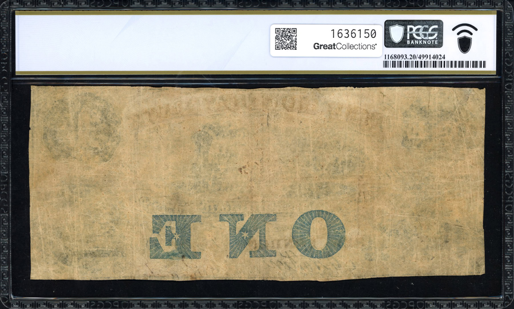 1858 New London, Connecticut The New London Bank $1 Altered Note PCGS ...