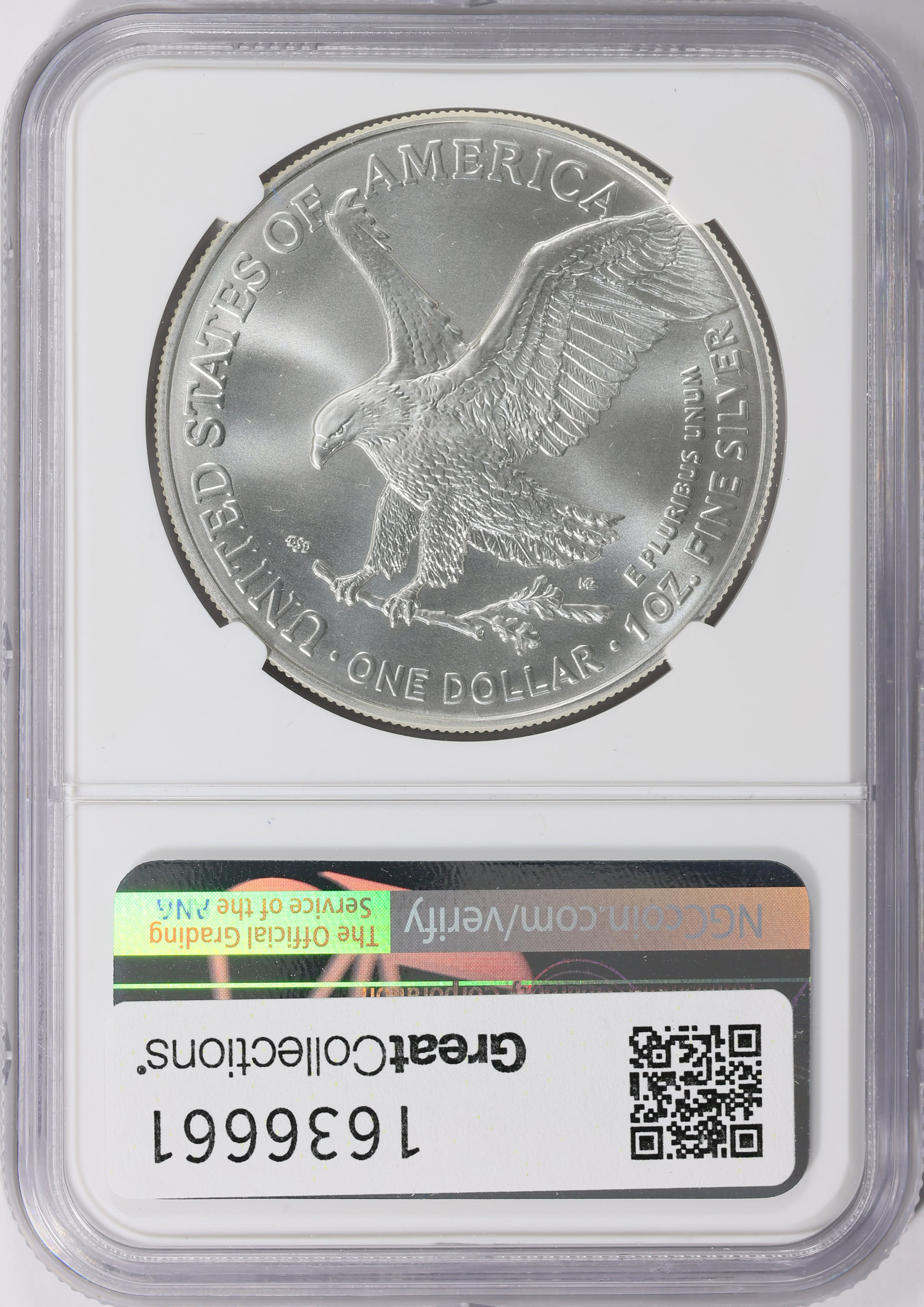 2021 $1 Silver Eagle Type 2 First Day of Issue NGC MS-70 (Rhett Jeppson Signed Label) (Item ...