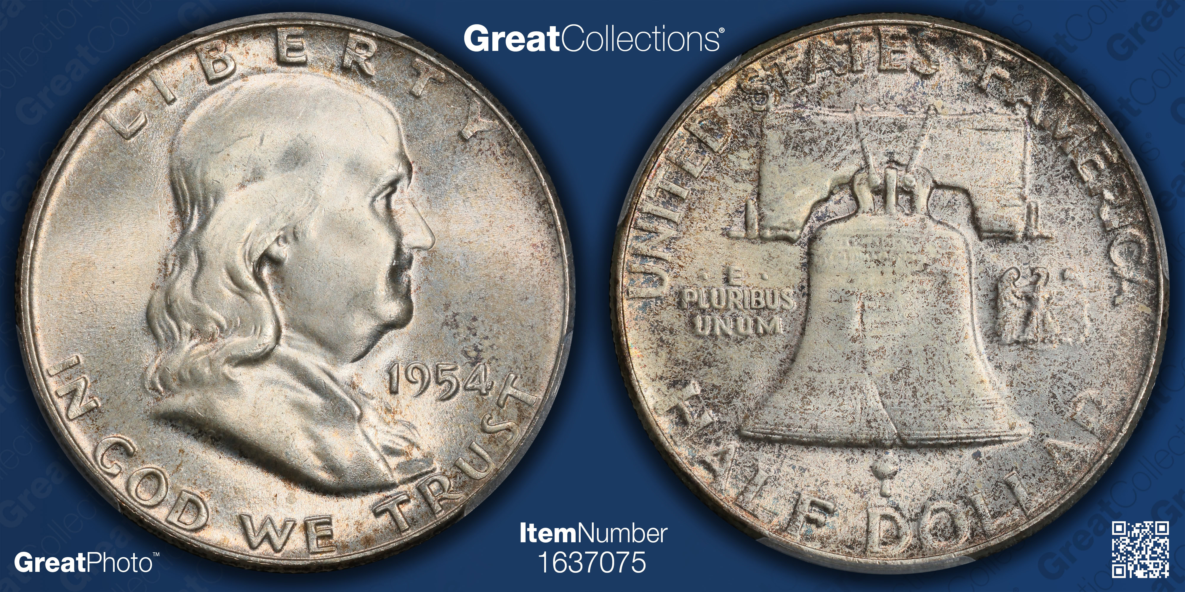 1954 Franklin Half Dollar PCGS MS-66+ FBL (Ruby's Franklins Collection ...