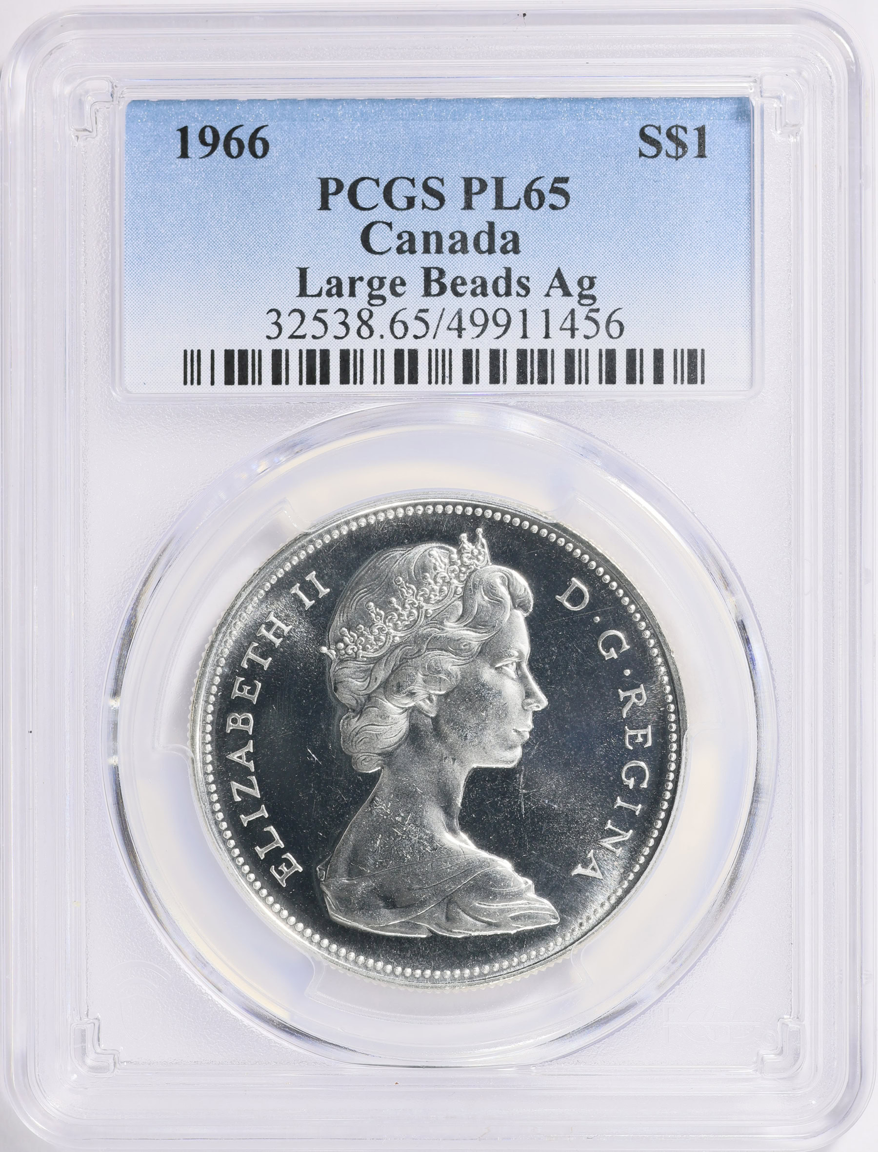 Canada 1966 Silver Dollar Large Beads KM-64.1 PCGS MS-65 (Item 1637157 ...