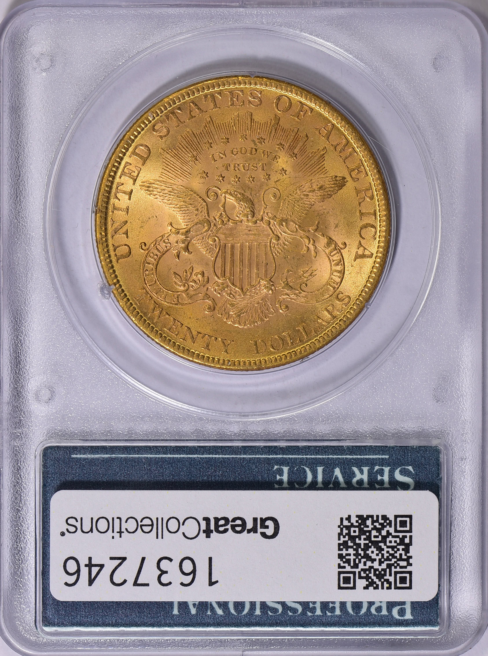 1895 Liberty Gold Double Eagle PCGS MS-63 OGH (1st Gen) (Item 1637246) | GreatCollections Coin ...