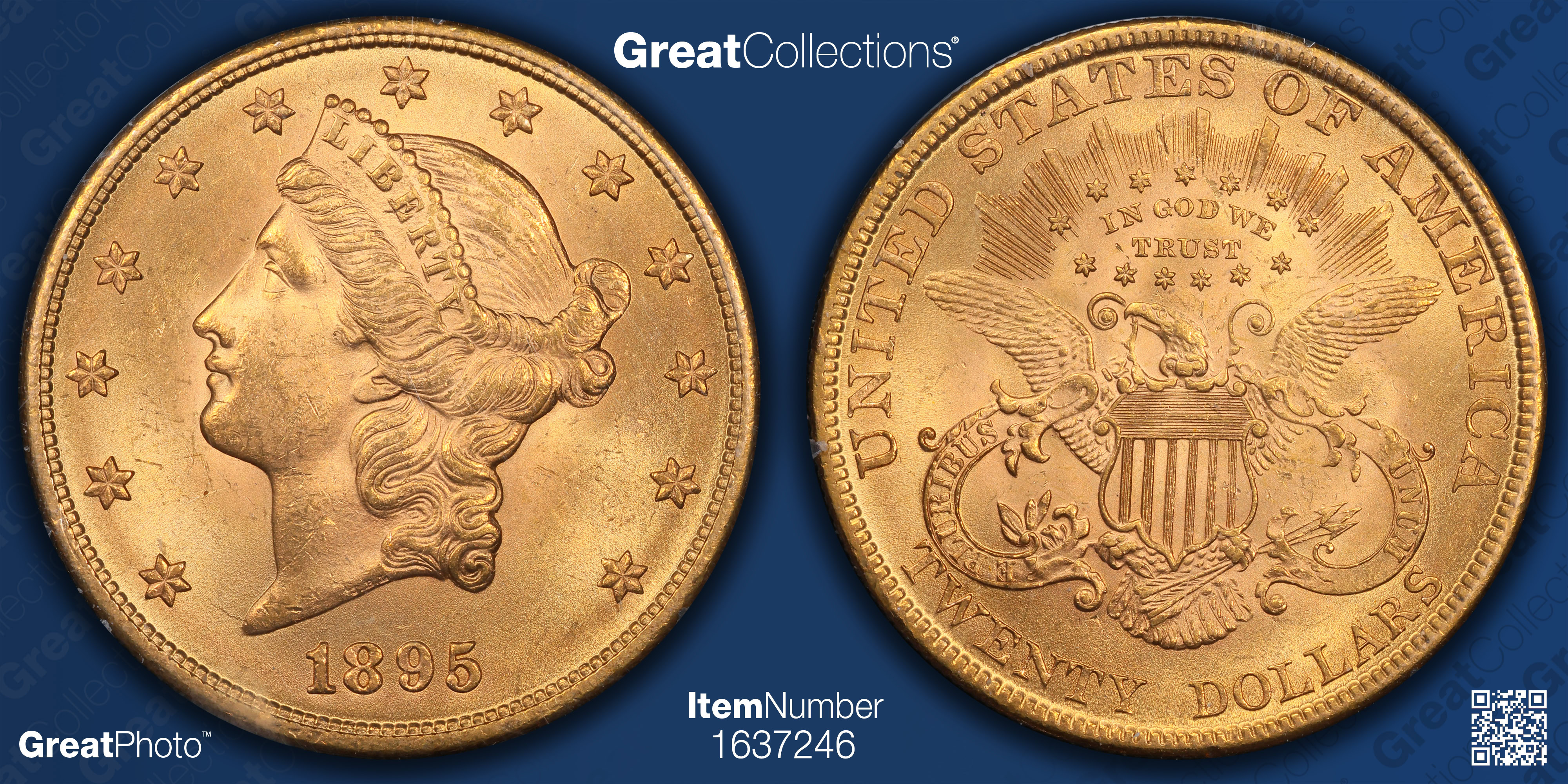 1895 Liberty Gold Double Eagle PCGS MS-63 OGH (1st Gen) (Item 1637246 ...