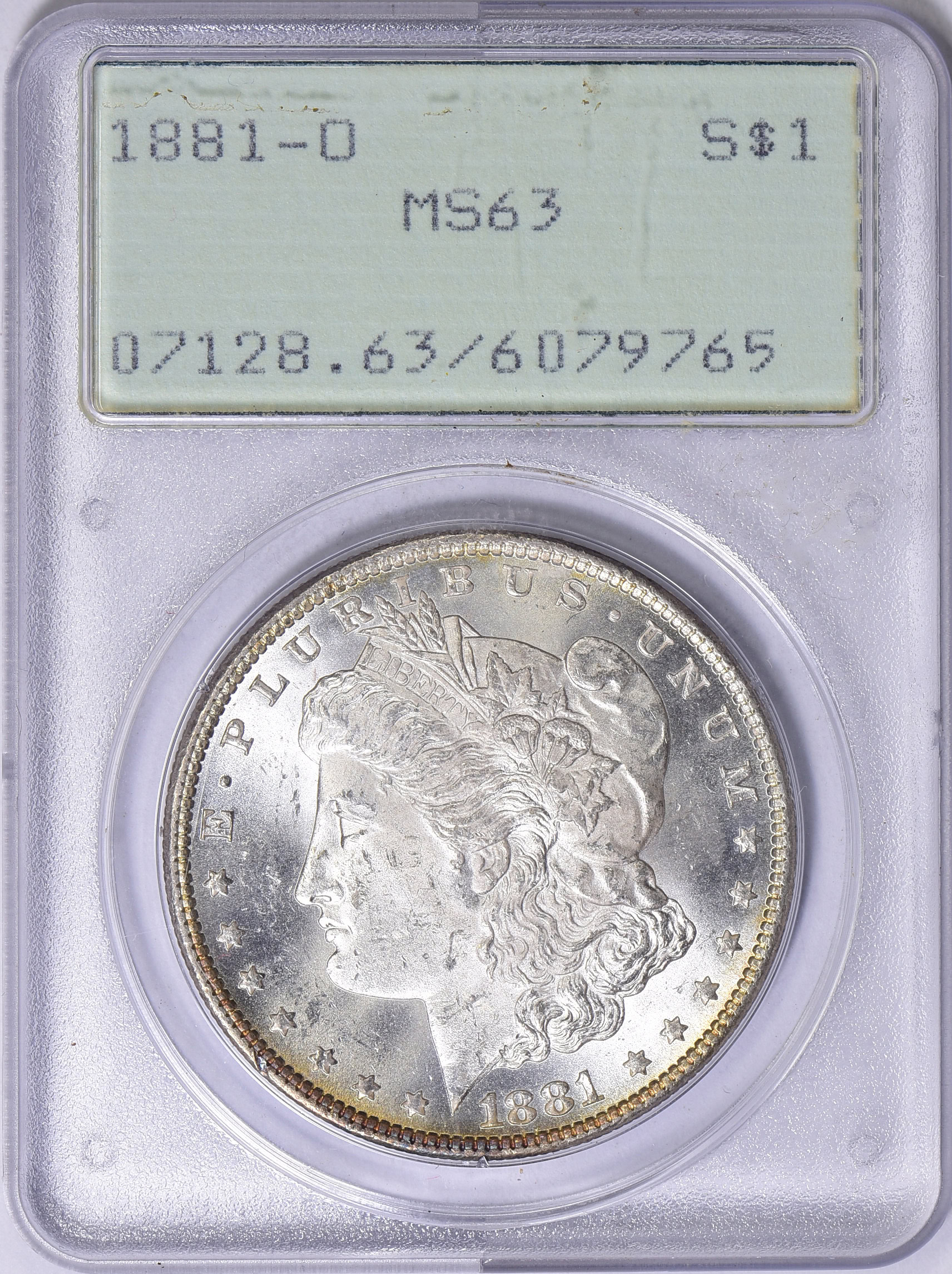 1881-O Morgan Silver Dollar PCGS MS-63 OGH (1st Gen) (Item 1638185 ...