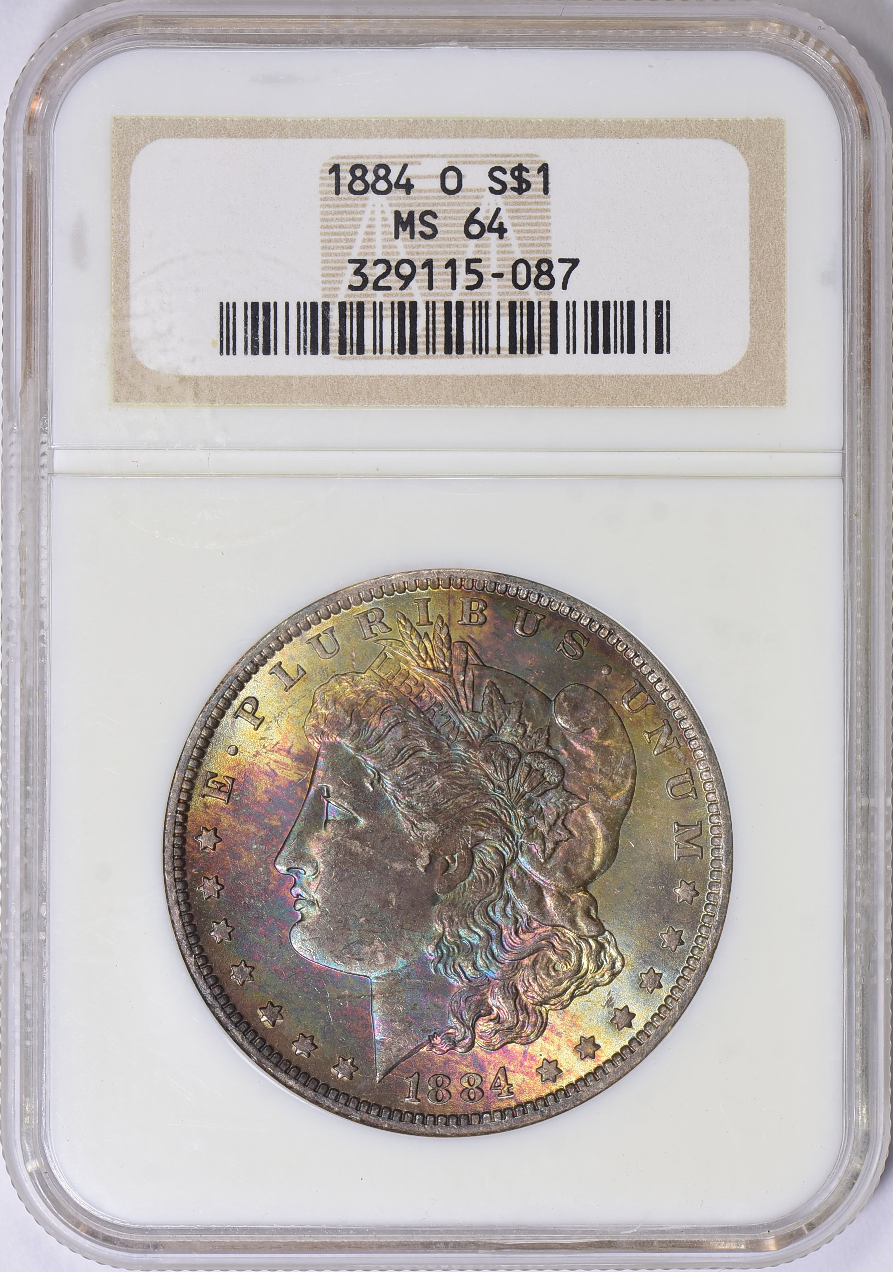 1884-O Morgan Silver Dollar NGC MS-64 (Toned) (Item 1638255) | GreatCollections Coin Auctions