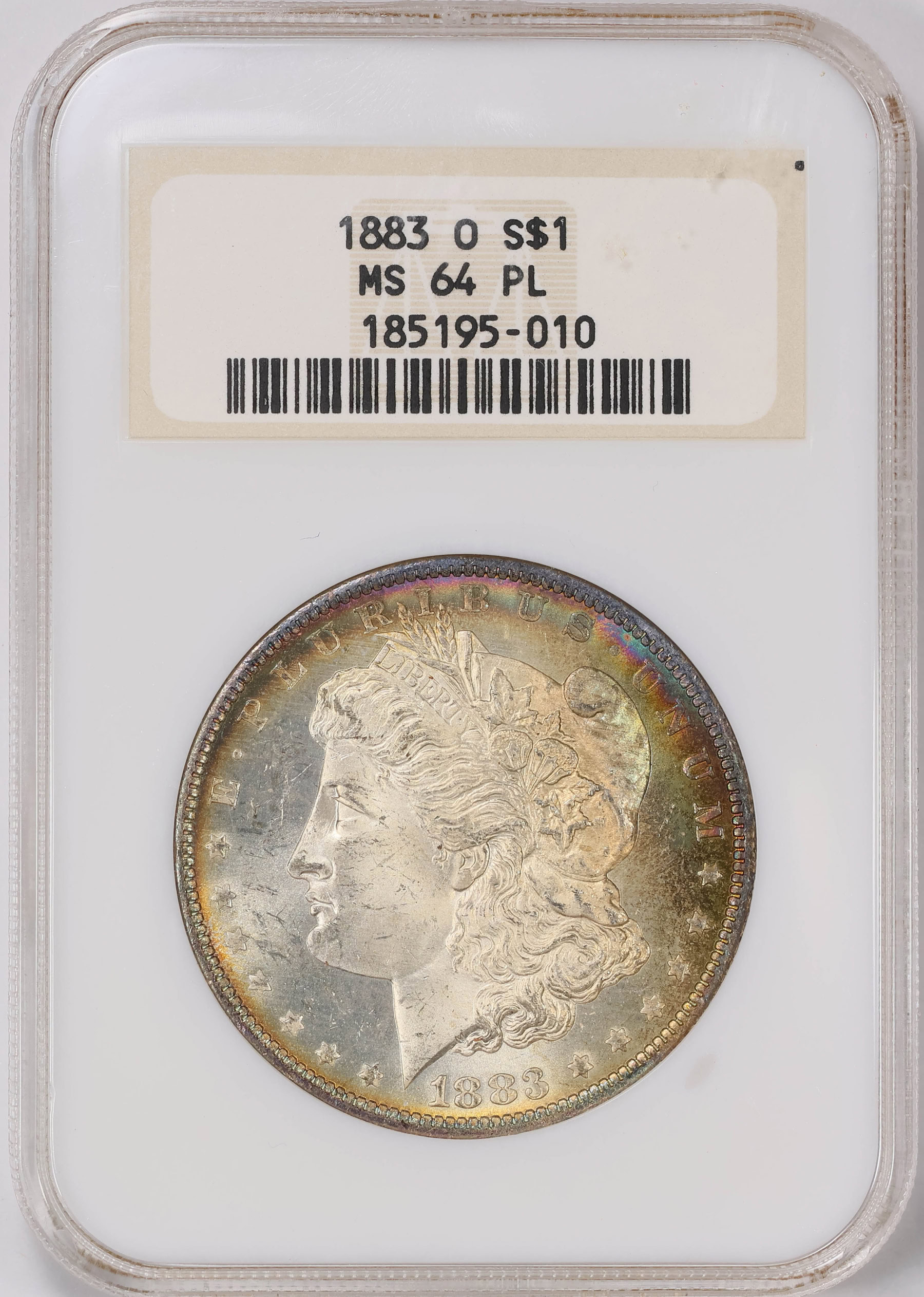 1883-O Morgan Silver Dollar NGC MS-64 PL OH (Toned) (Item 1638306) | GreatCollections Coin Auctions