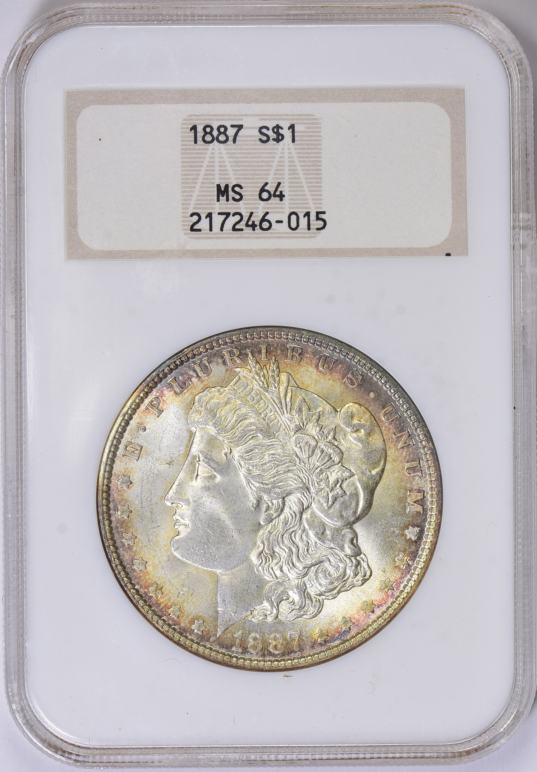 1887 Morgan Silver Dollar NGC MS-64 OH (Toned) (Item 1638316) | GreatCollections Coin Auctions