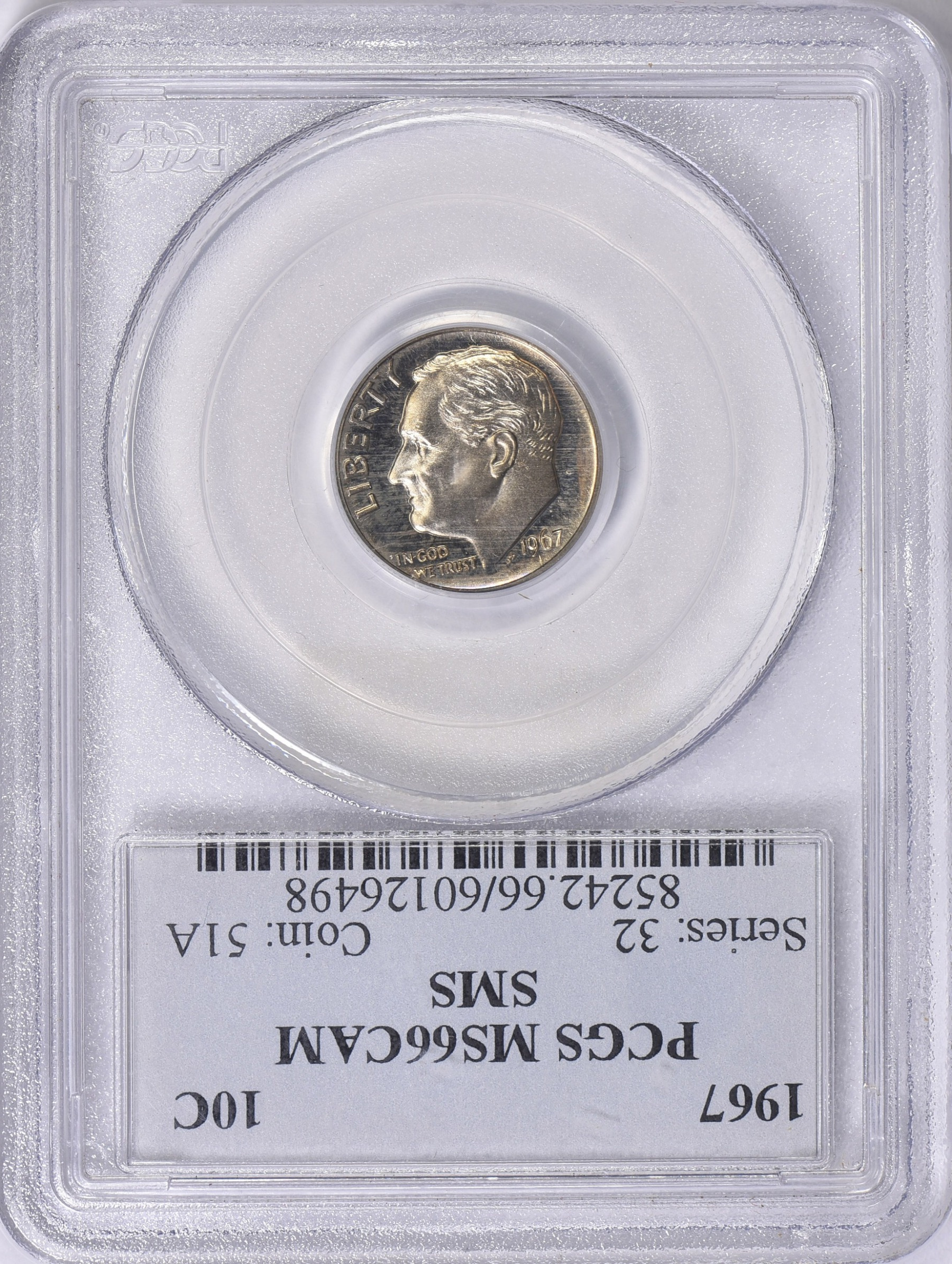 1967 Roosevelt Dime SMS PCGS MS-66 CAMEO (Item 1638389 ...