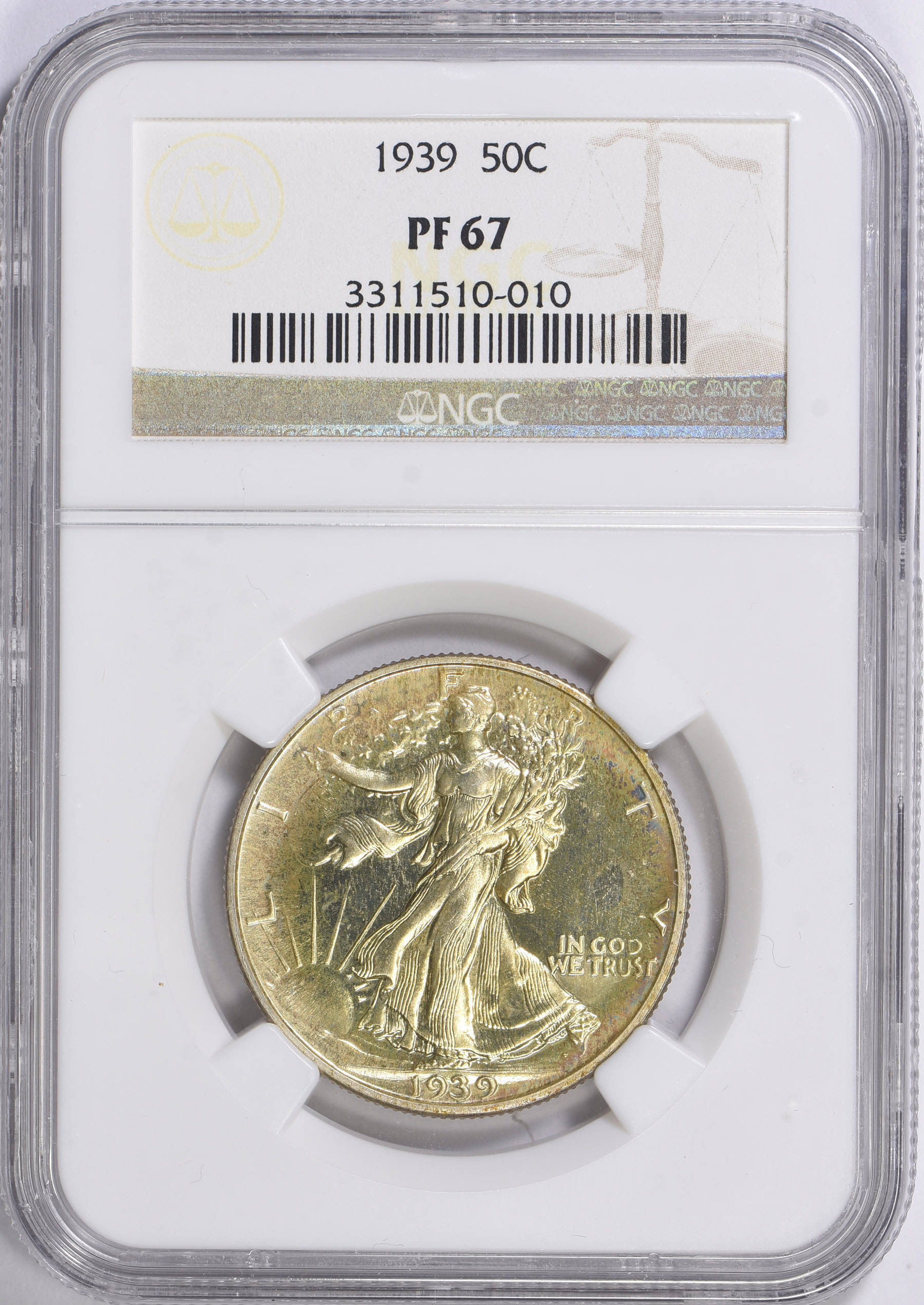 1939 Walking Liberty Half Dollar NGC Proof-67 (Toned) (Item 1638526 ...