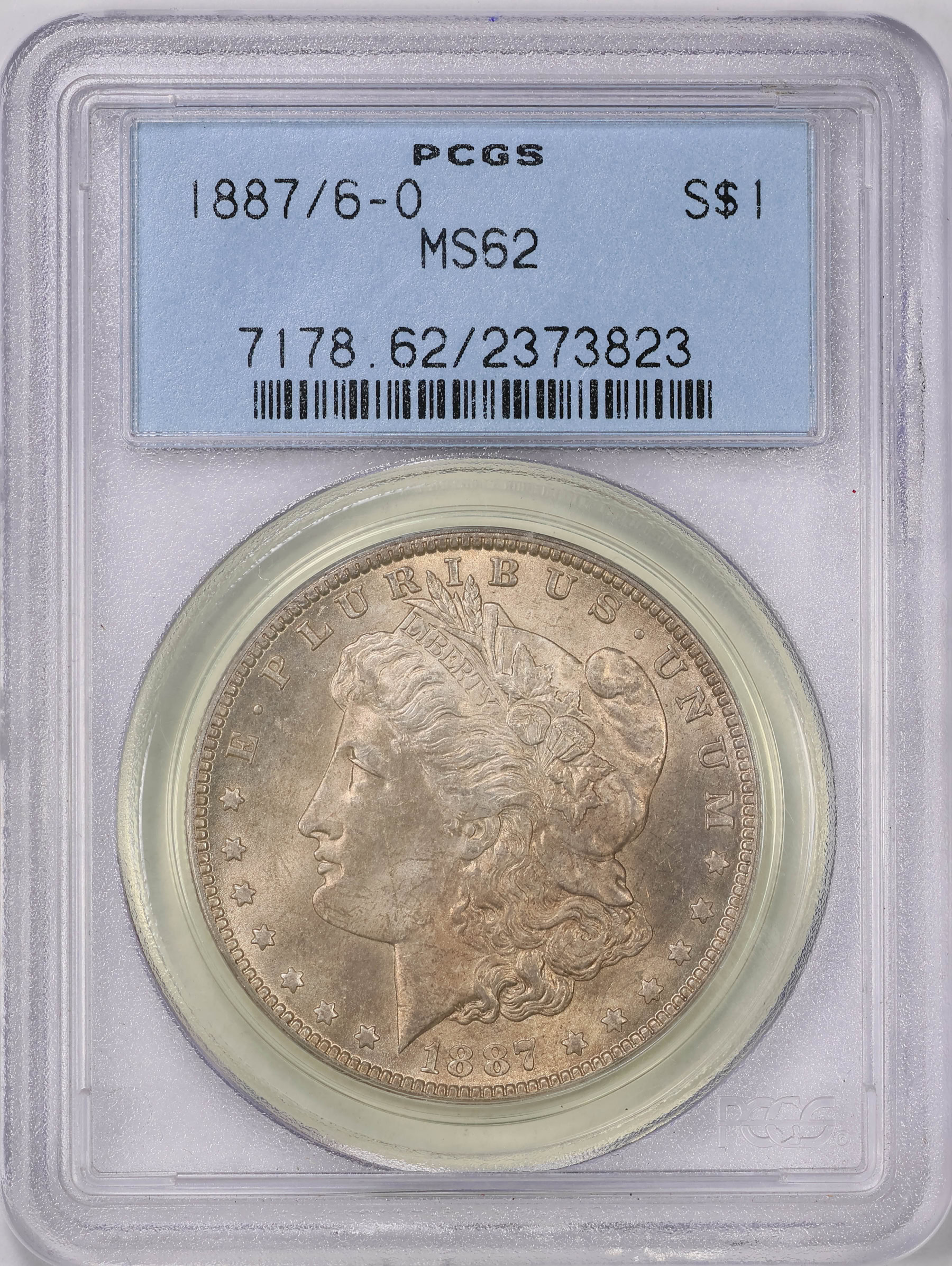 1887/6-O Morgan Silver Dollar PCGS MS-62 OGH (Item 1638921) | GreatCollections Coin Auctions