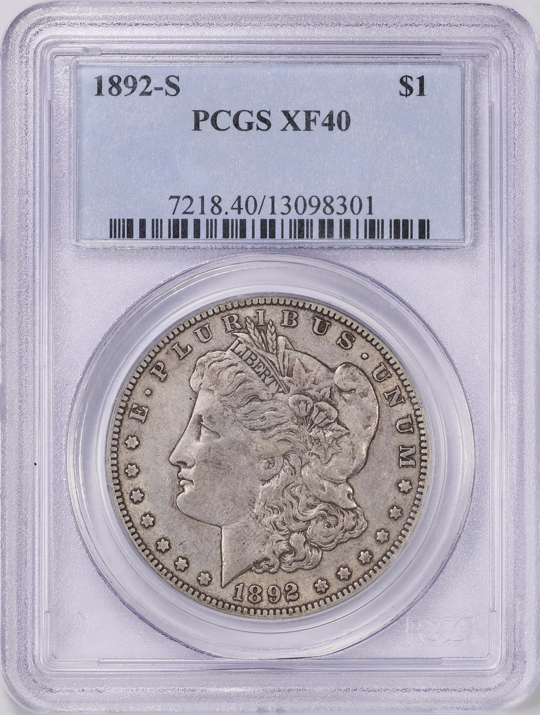 1892-S Morgan Silver Dollar PCGS XF-40 (Item 1638938) | GreatCollections Coin Auctions