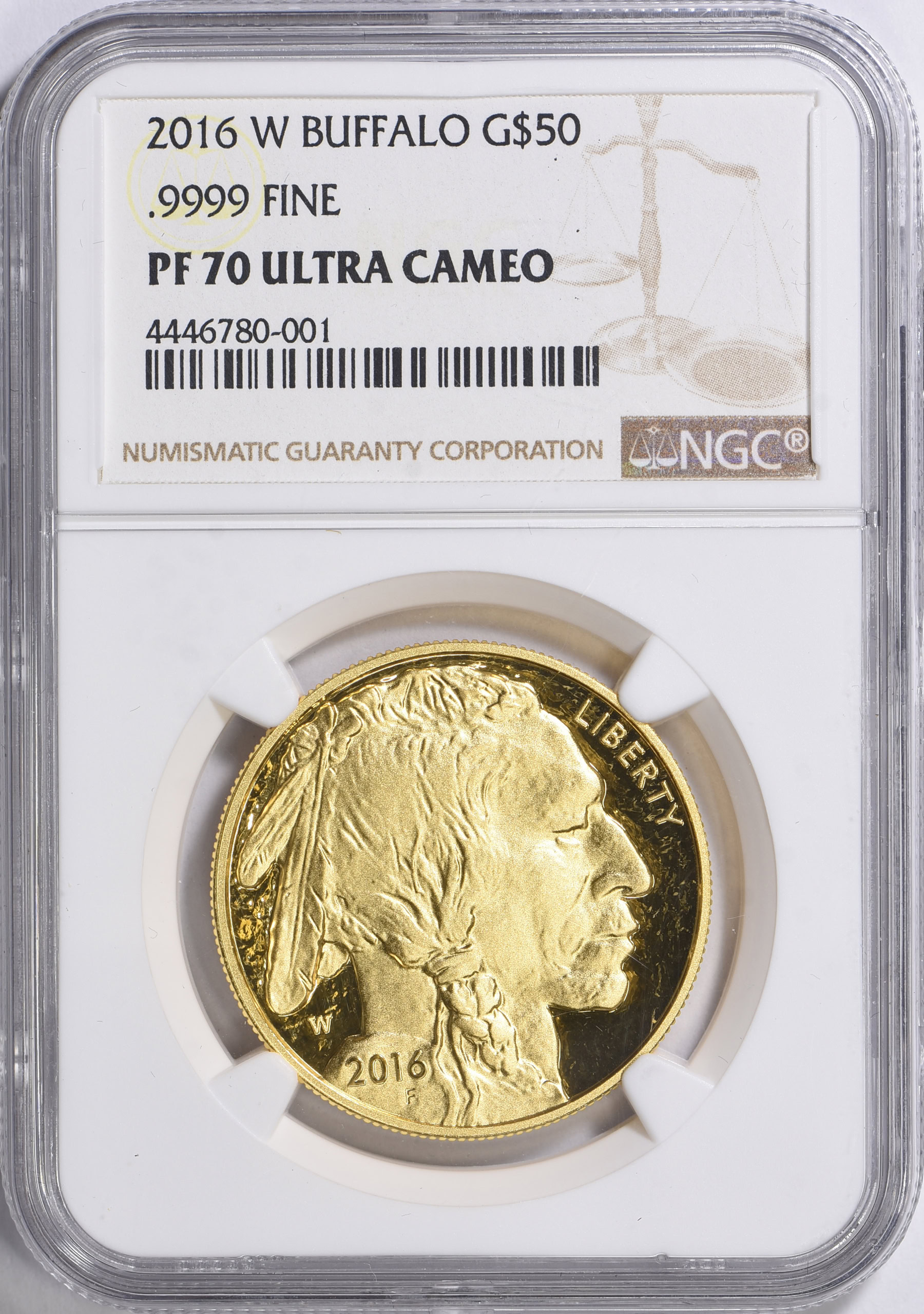 2016-W $50 One-Ounce Gold American Buffalo NGC Proof-70 UC (Item 1639324) | GreatCollections ...