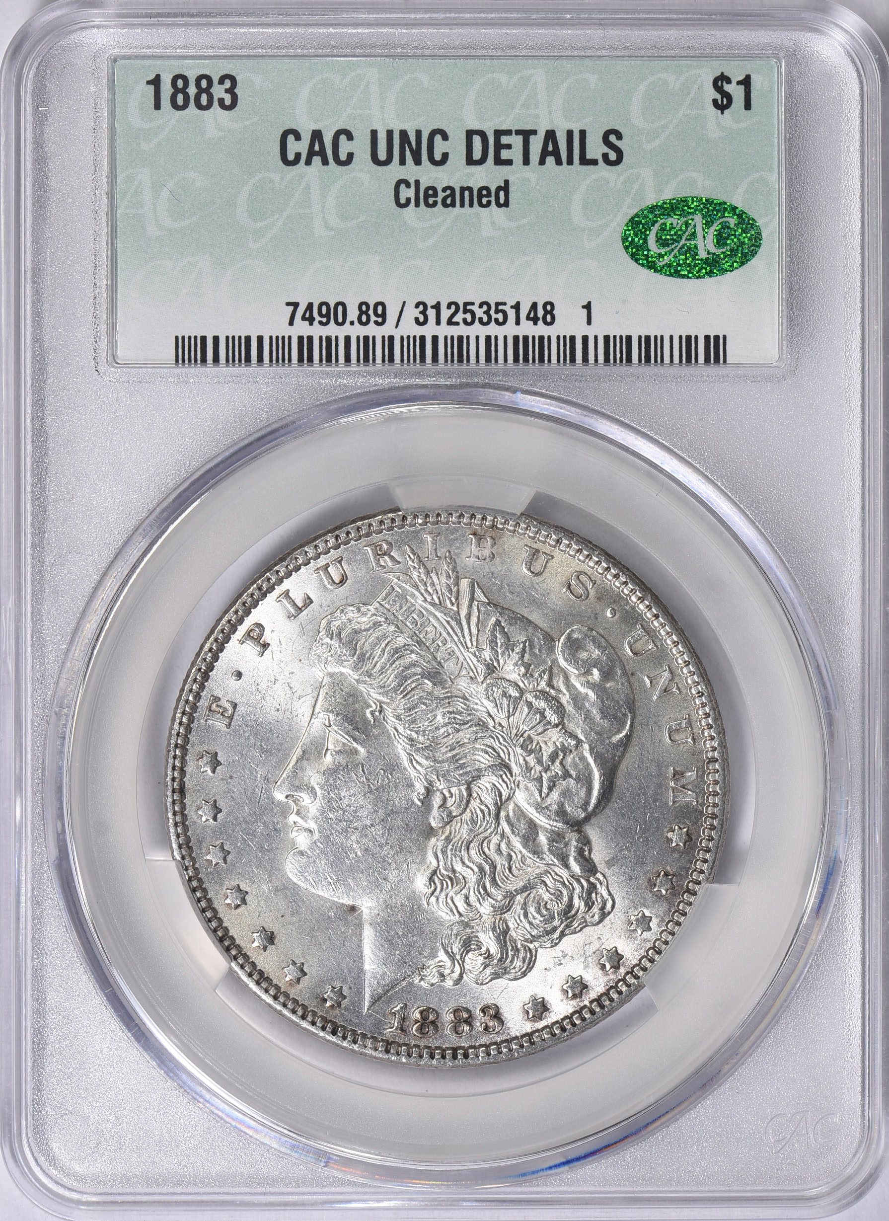 1883 Morgan Silver Dollar CACG Unc Details (Item 1639618 ...
