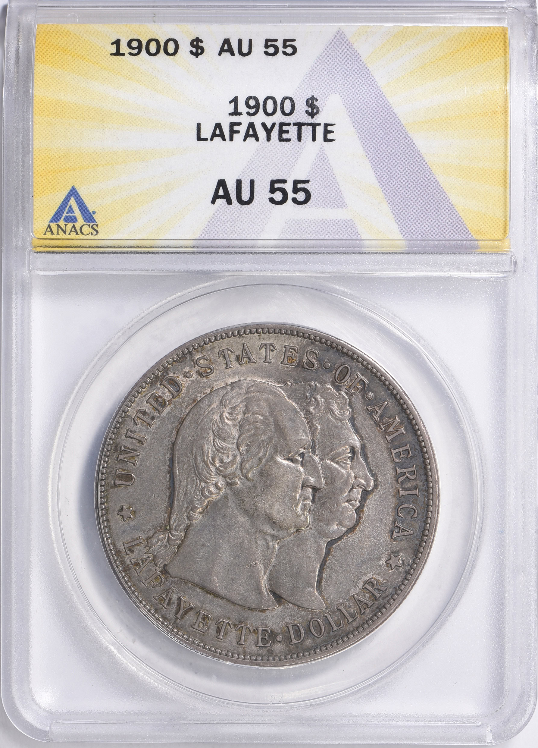1900 Lafayette Dollar ANACS AU-55 (Item 1639730) | GreatCollections ...