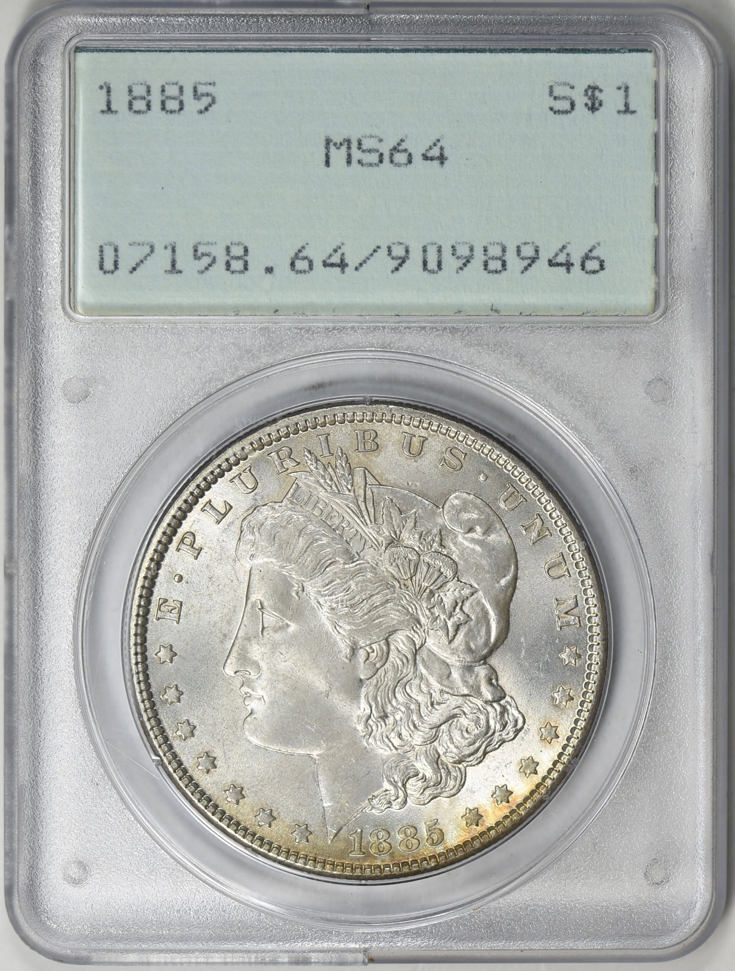 1885 Morgan Silver Dollar PCGS MS-64 OGH (1st Gen) (Item 1640258) | GreatCollections Coin Auctions