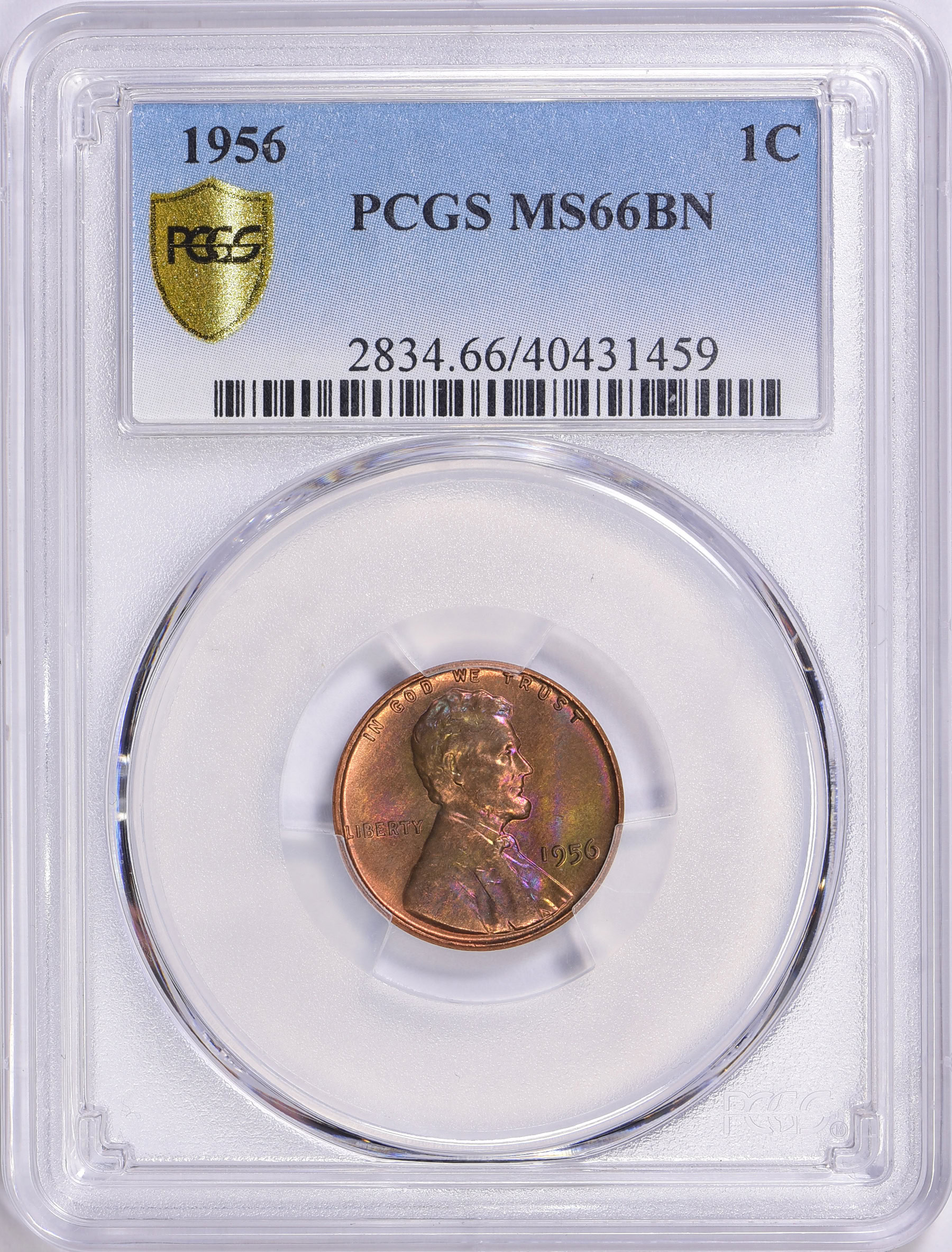 1956 Lincoln Cent PCGS MS-66 BN (Toned) (Item 1640532 ...