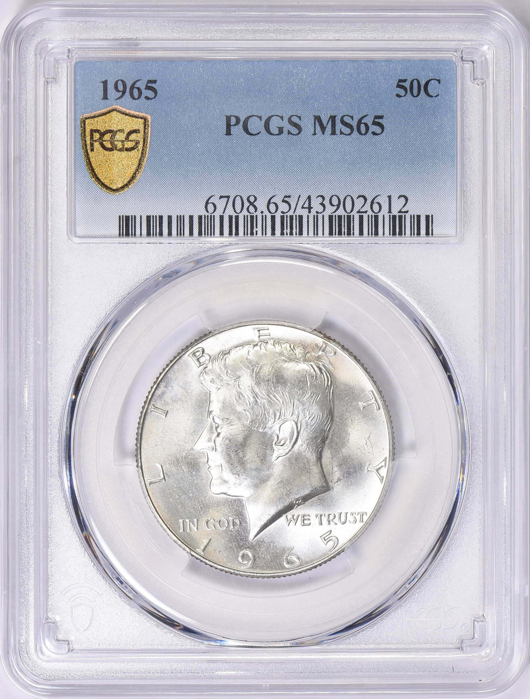 1965 Kennedy Half Dollar PCGS MS-65 (Item 1640556) | GreatCollections Coin Auctions