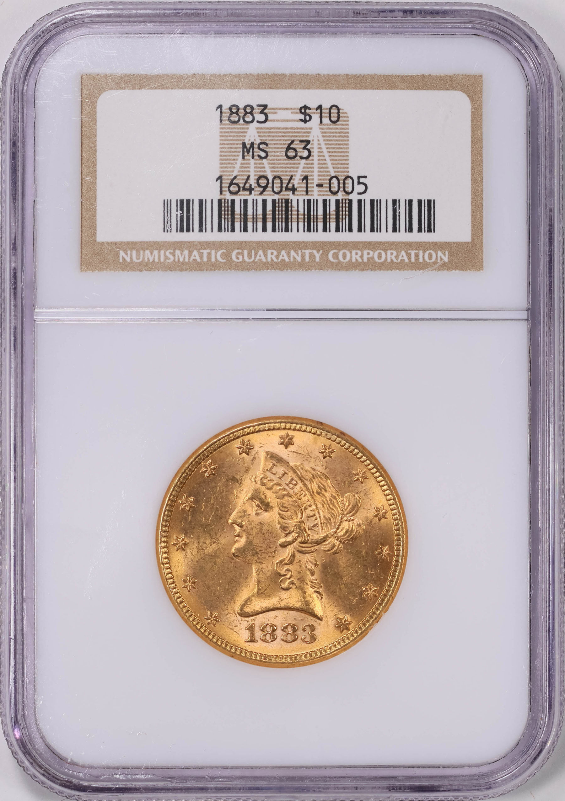 1883 Liberty Gold Eagle NGC MS-63 (Item 1641337) | GreatCollections ...