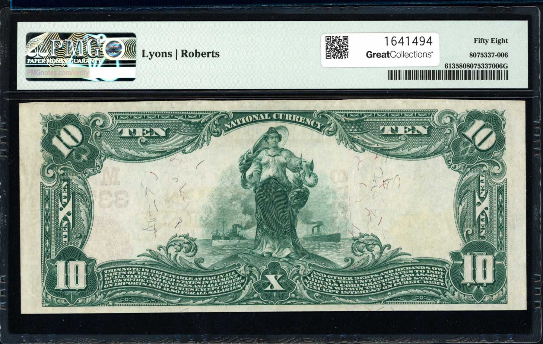 Fr. 613 Saint Johns, Michigan 1902 The St. Johns National Bank $10 Red ...