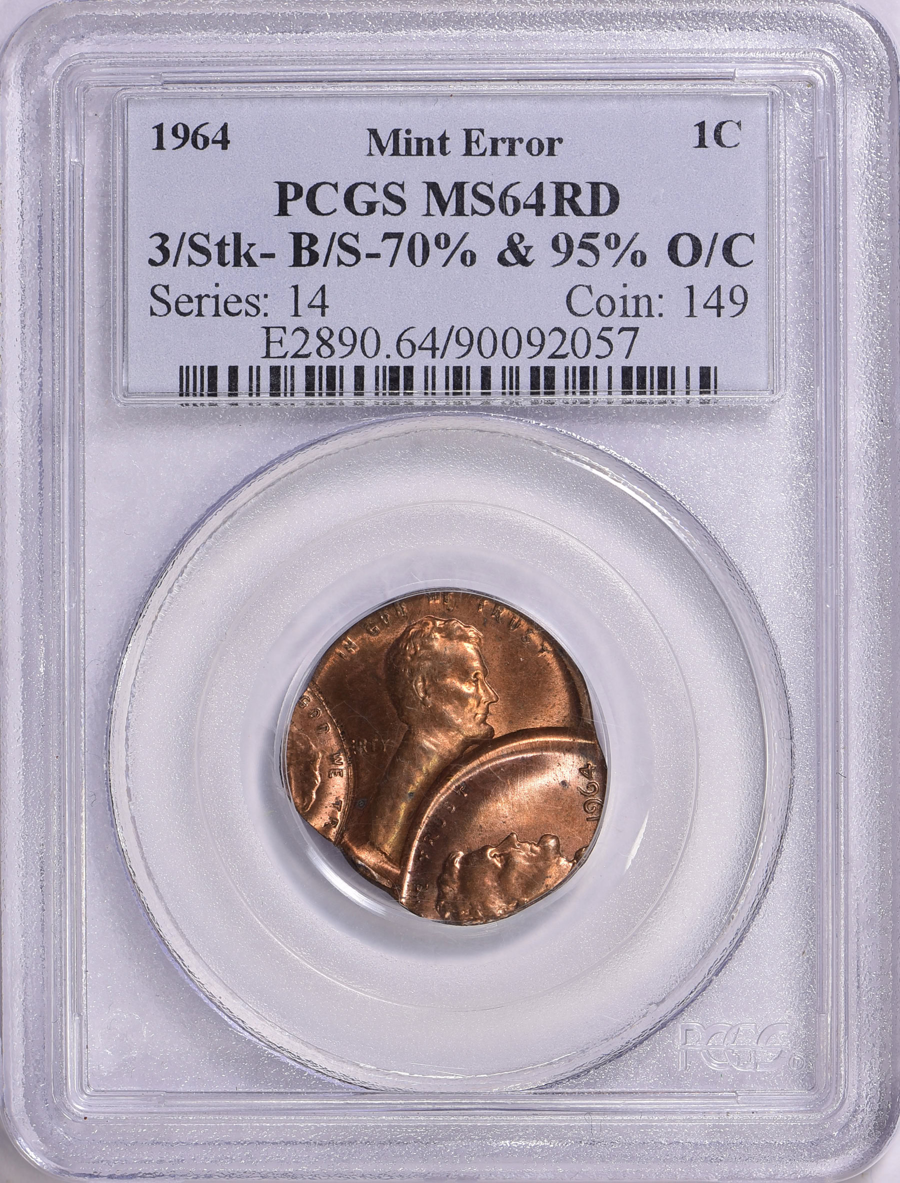 Mint Error 1964 Lincoln Cent Triple Struck Broadstrike 70& and 95% Off ...