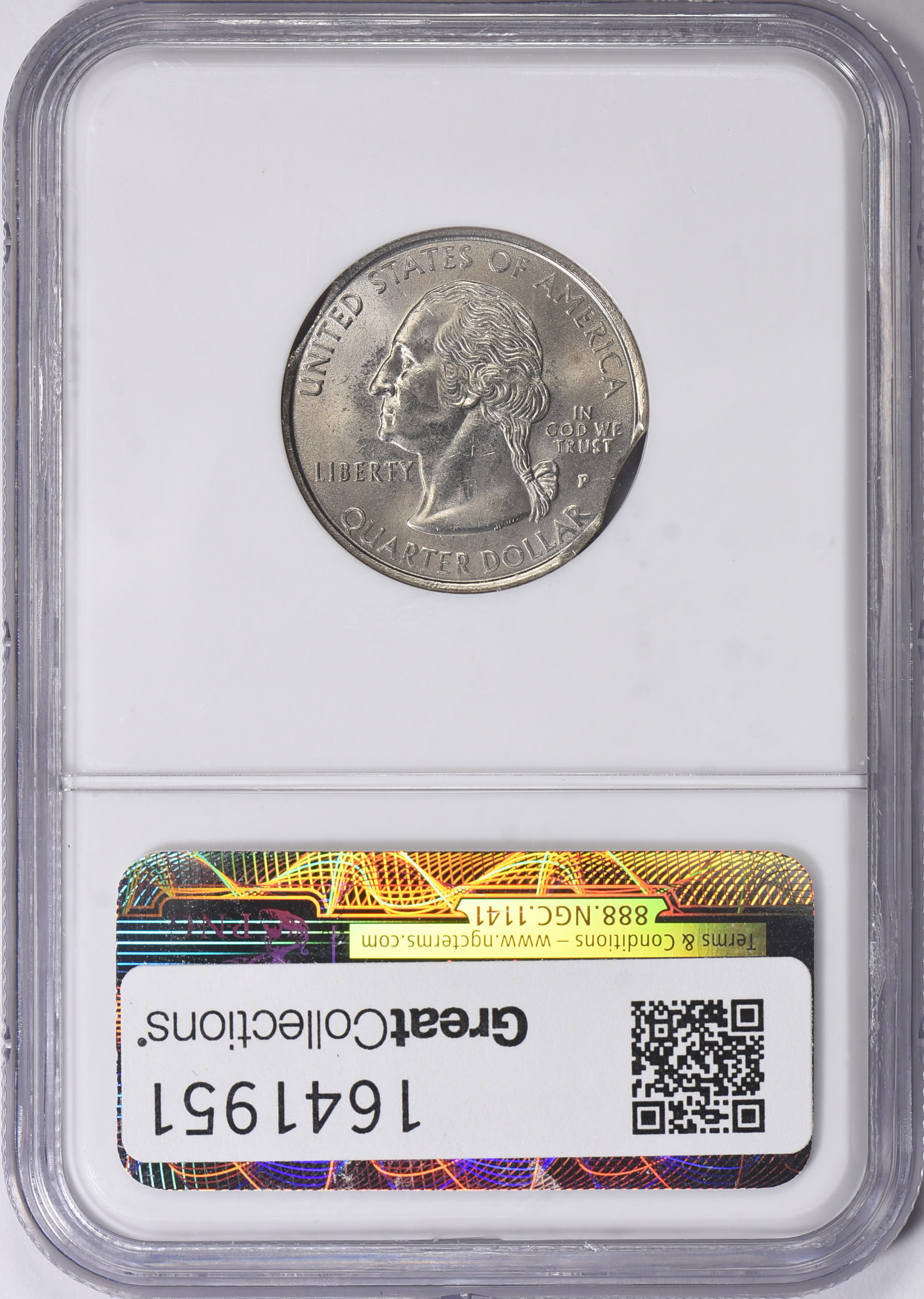 Mint Error 1999-P Delaware State Quarter Double Curved Clips NGC MS-65 ...