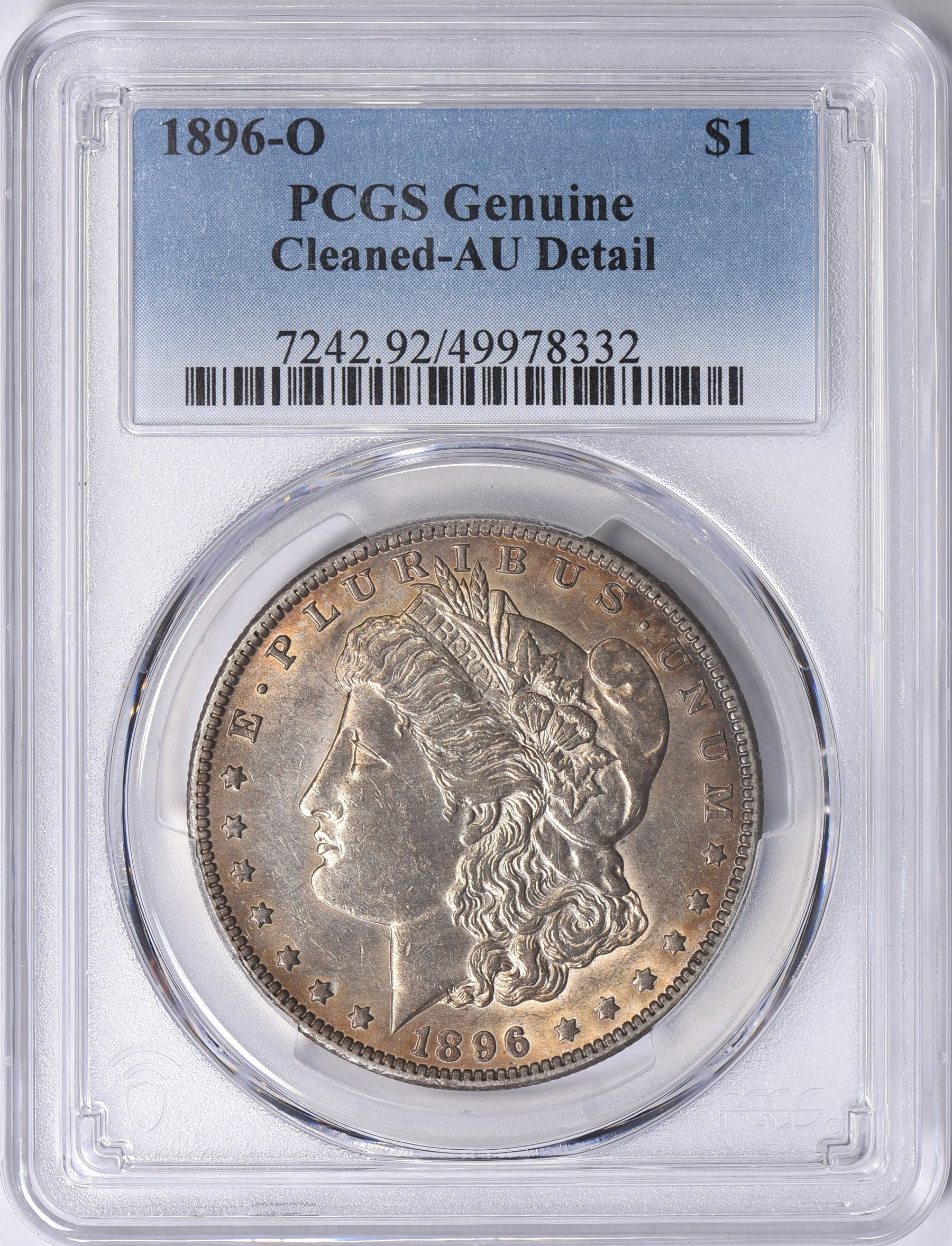 1896-O Morgan Silver Dollar PCGS Genuine AU Details (Item 1642223) | GreatCollections Coin Auctions
