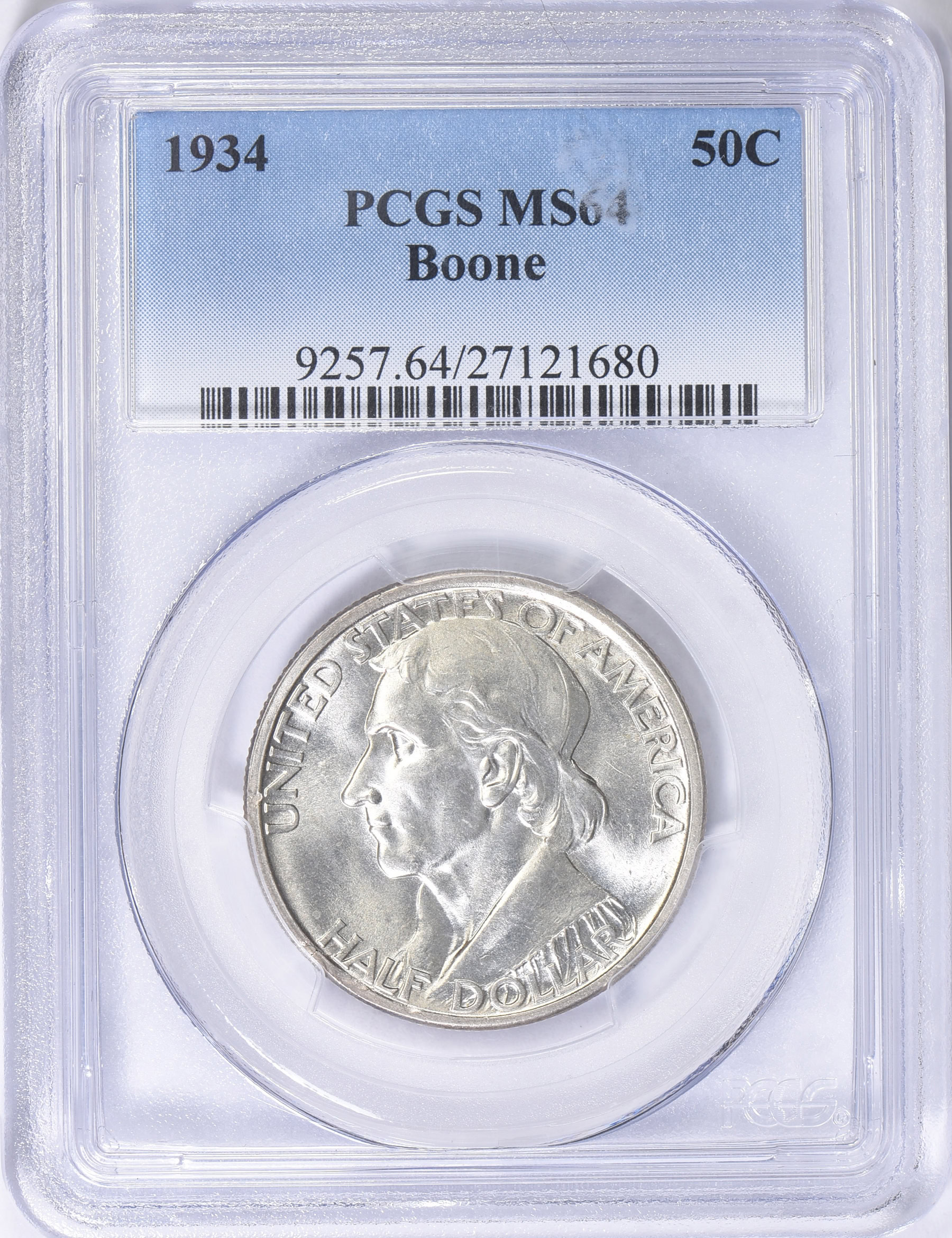 1934 Daniel Boone Bicentennial Half Dollar PCGS MS-64 (Item 1642314 ...