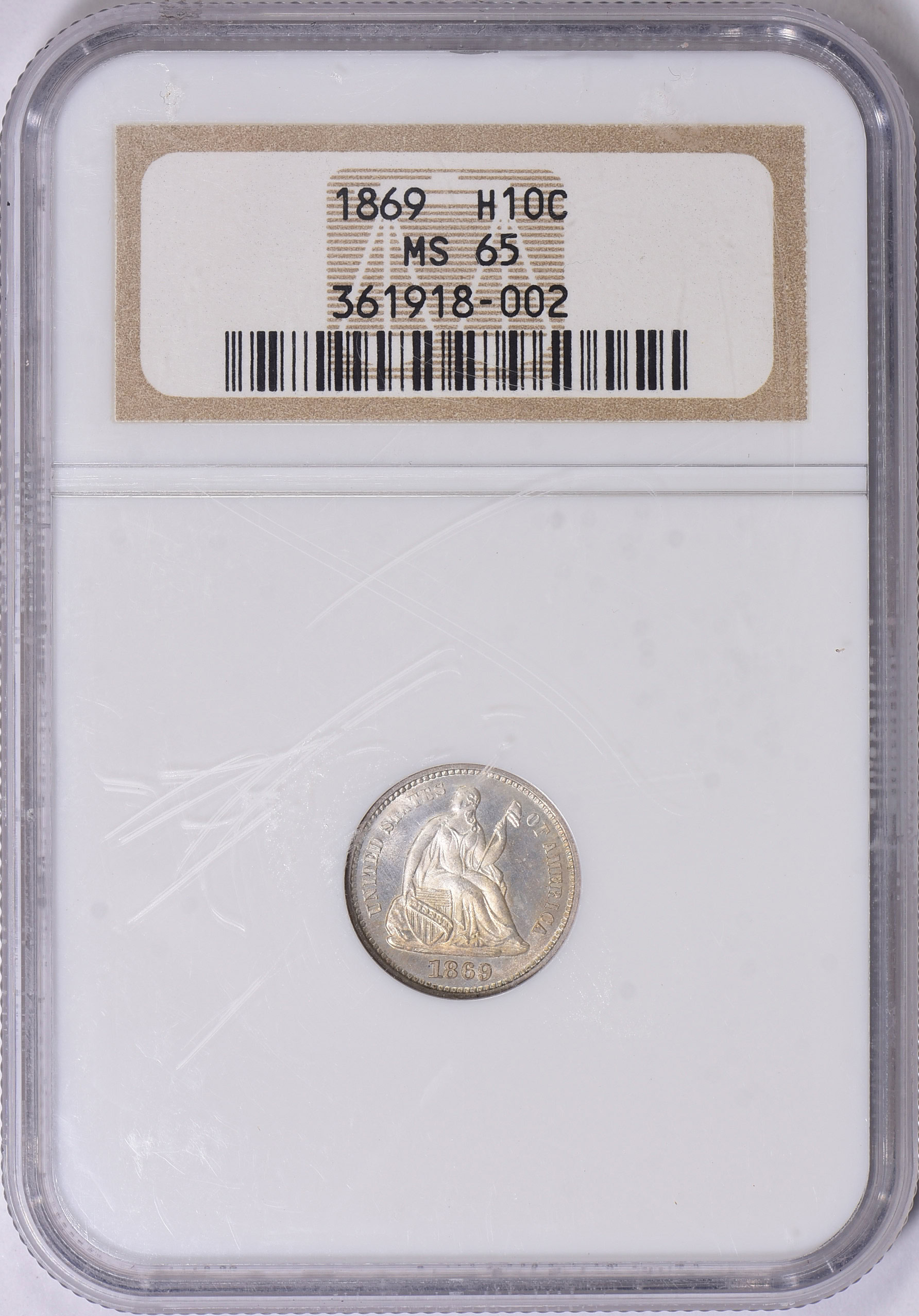 1869 Seated Liberty Half Dime NGC MS-65 (Item 1642647 ...