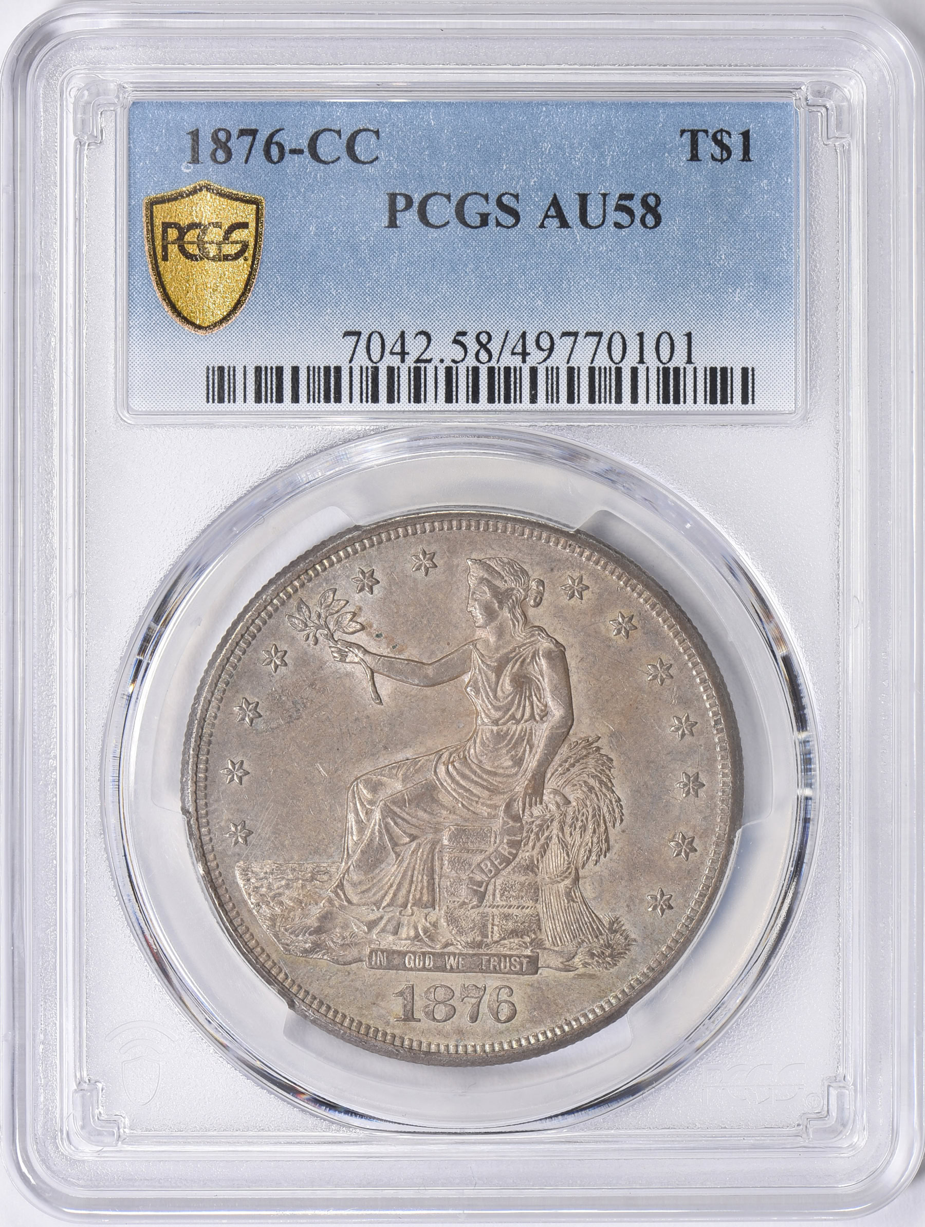 1876-CC Trade Silver Dollar PCGS AU-58 (Item 1642942 ...