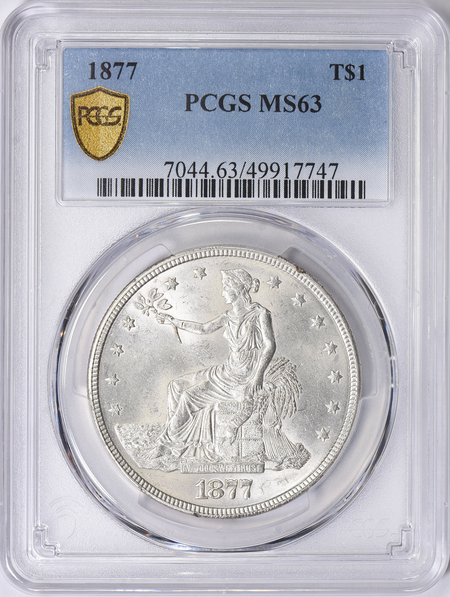1877 Trade Silver Dollar PCGS MS-63 (Item 1643016) | GreatCollections ...