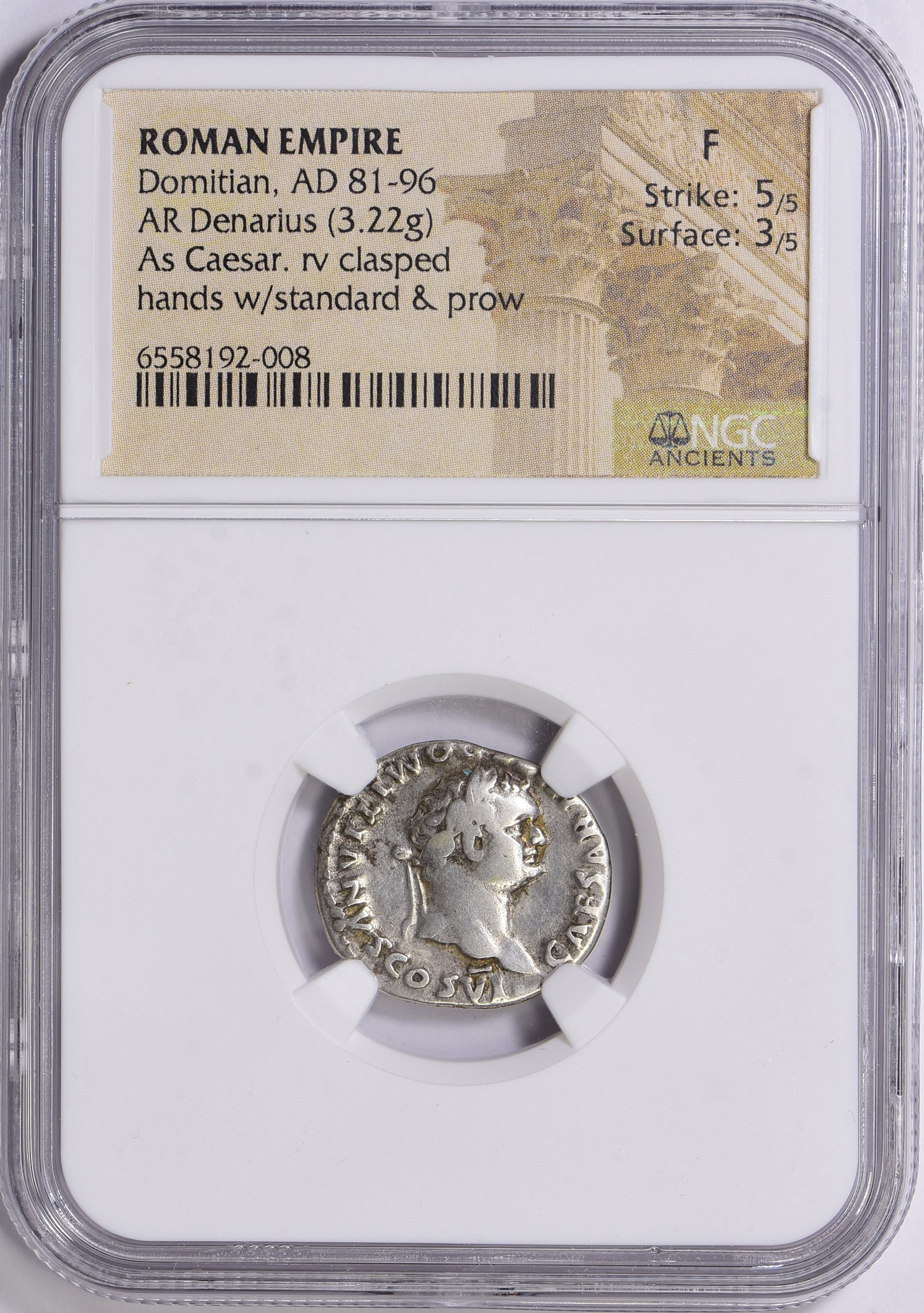 Ancient Roman Empire, Domitian as Caesar (A.D. 69-81) A.D. 79 AR ...