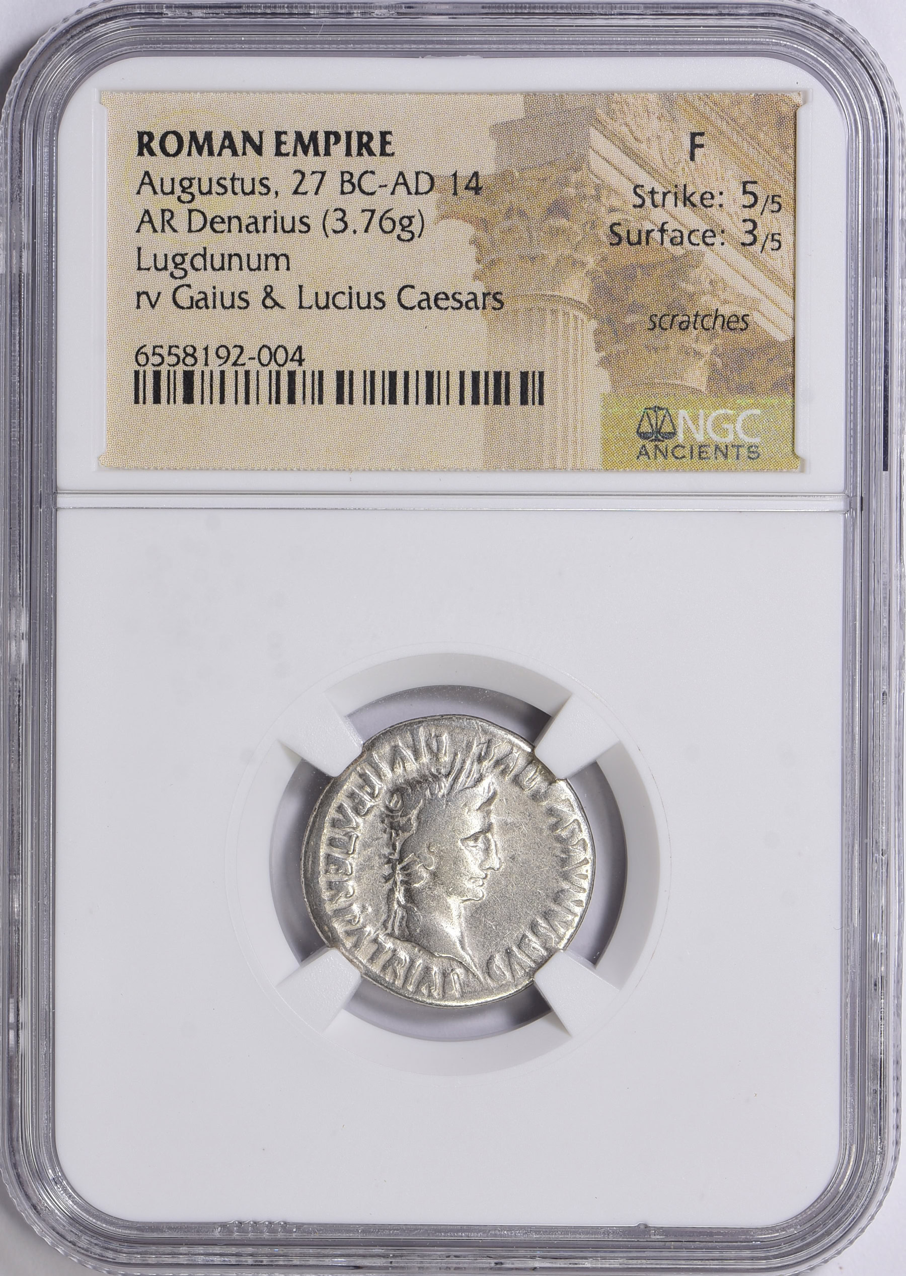 Ancient Roman Empire, Augustus (27 B.C.-A.D. 14) c.2 B.C.-A.D. 4 AR ...