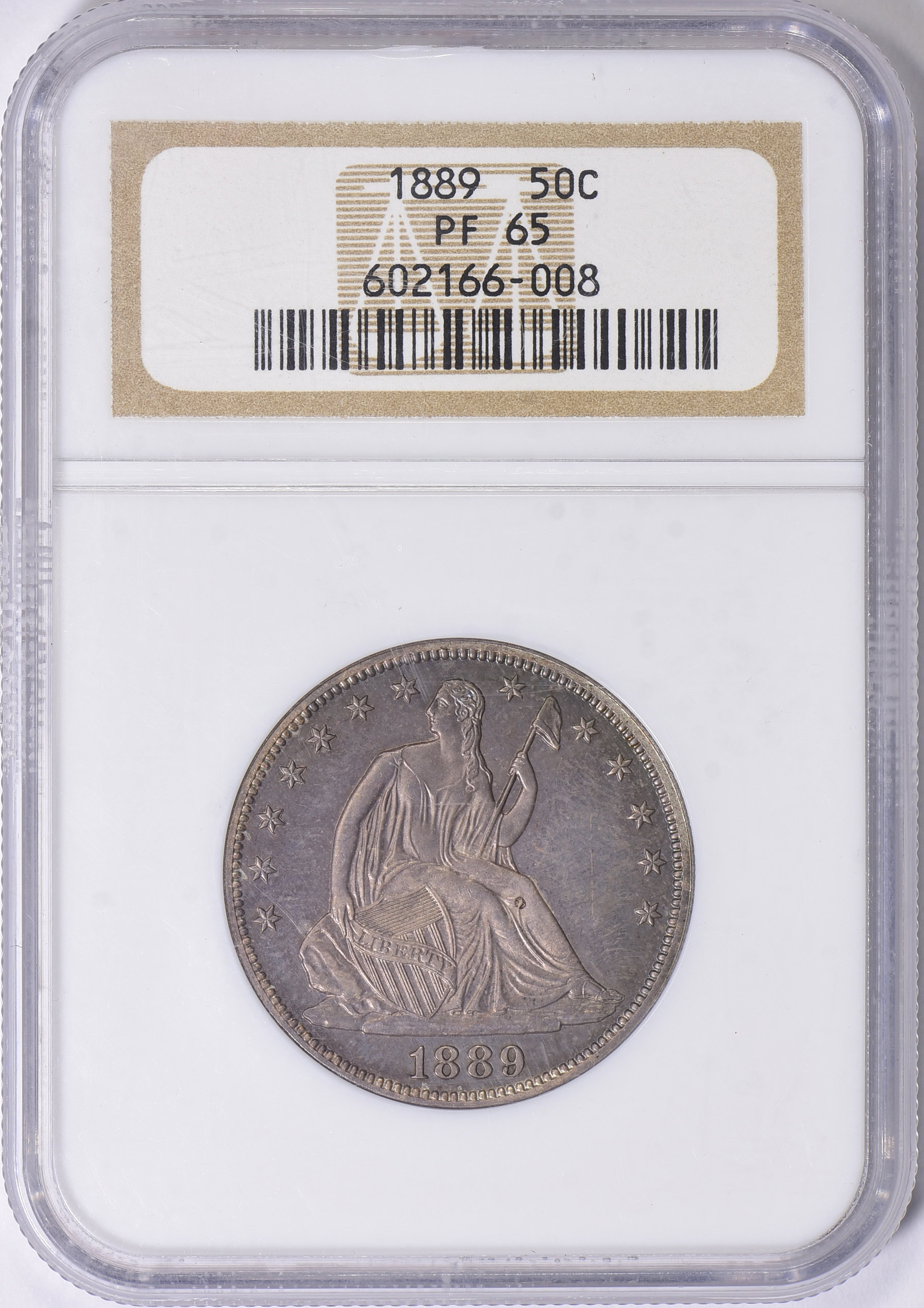 1889 Seated Liberty Half Dollar NGC Proof-65 (Toned) (Item 1643103 ...