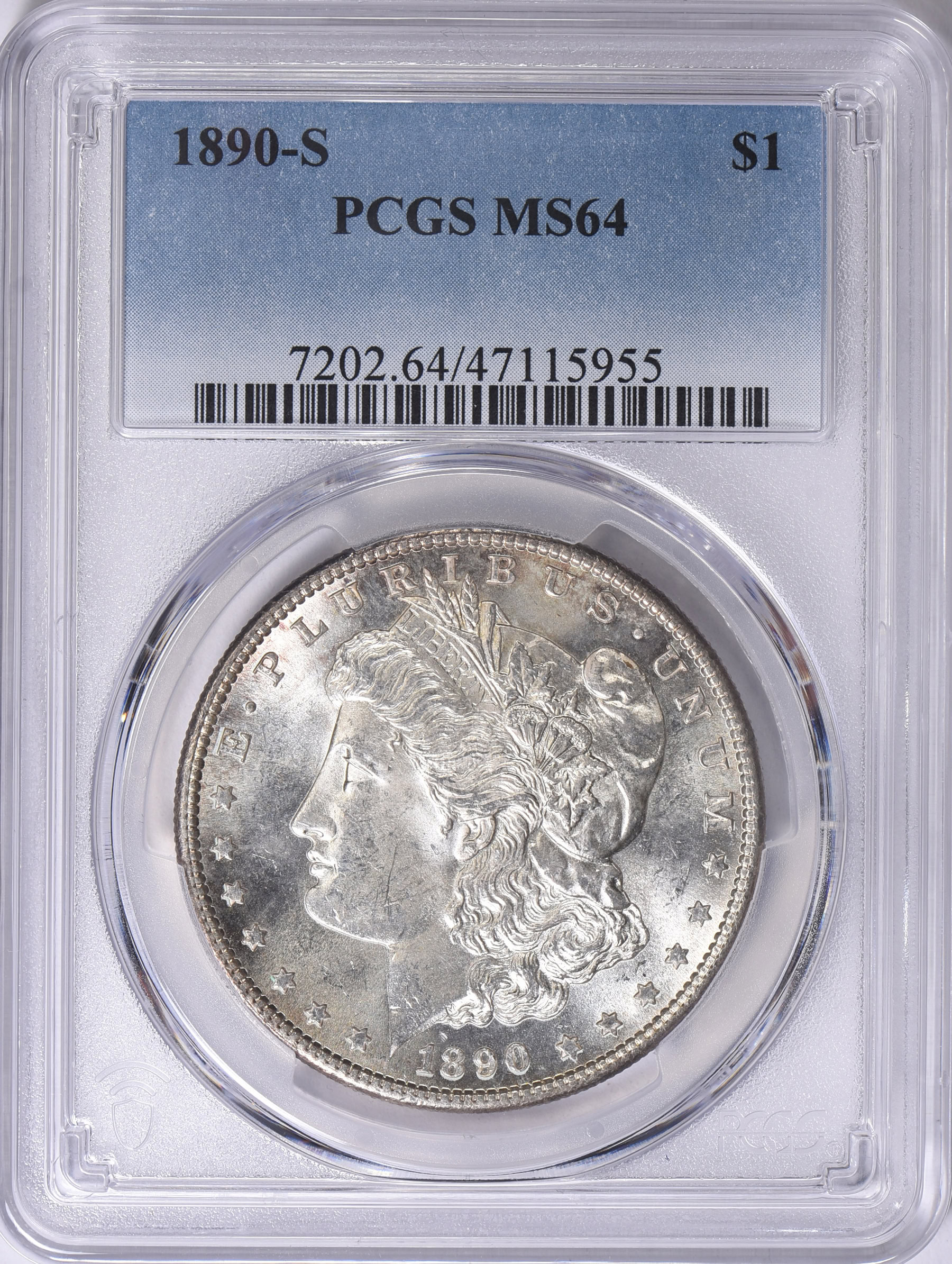 1890-S Morgan Silver Dollar PCGS MS-64 (Item 1643231) | GreatCollections Coin Auctions