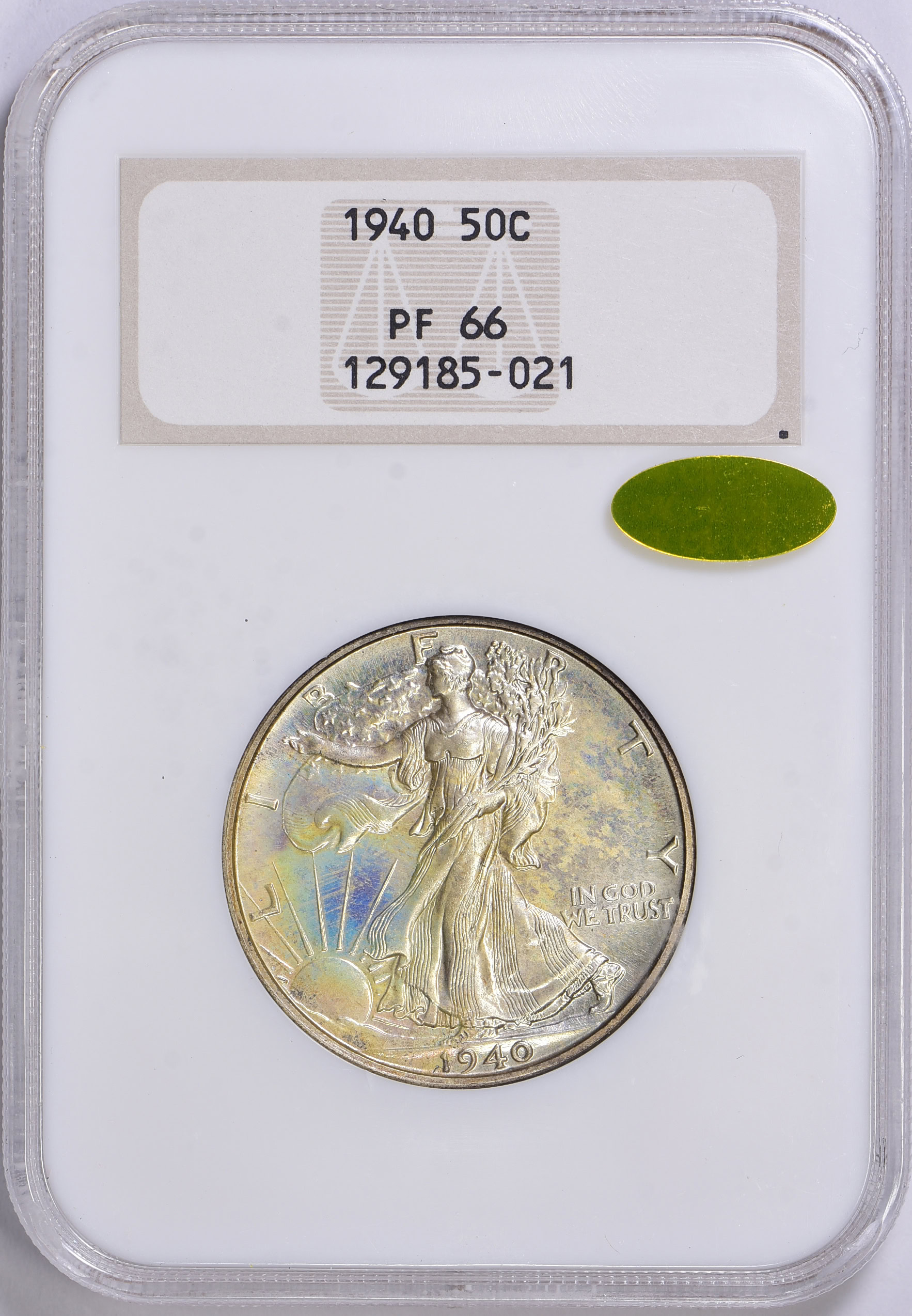 1940 Walking Liberty Half Dollar NGC Proof-66 (CAC Gold) OH (Toned) (Item 1643393 ...