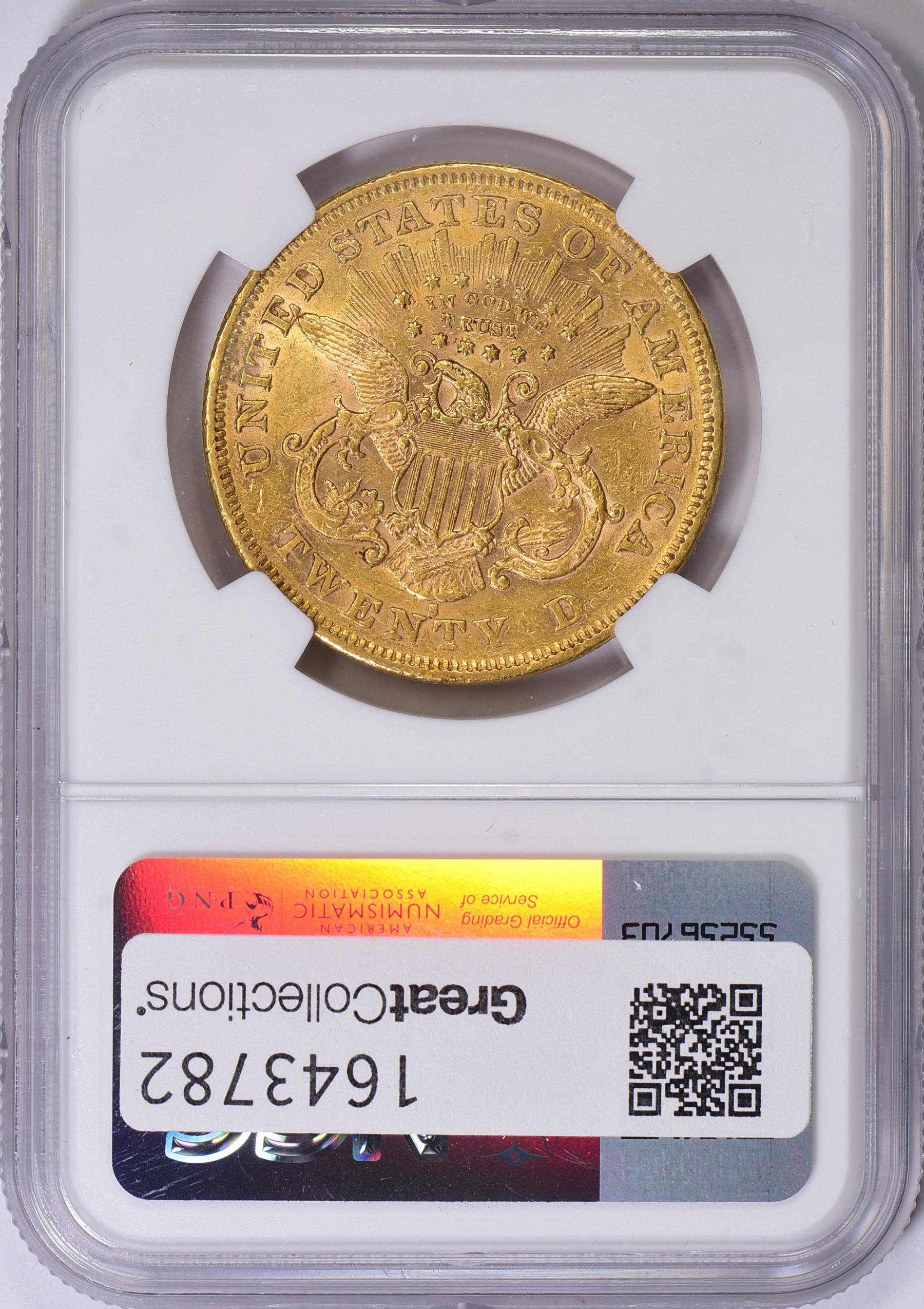 1876-S Liberty Gold Double Eagle NGC AU-55 (Item 1643782) | GreatCollections Coin Auctions