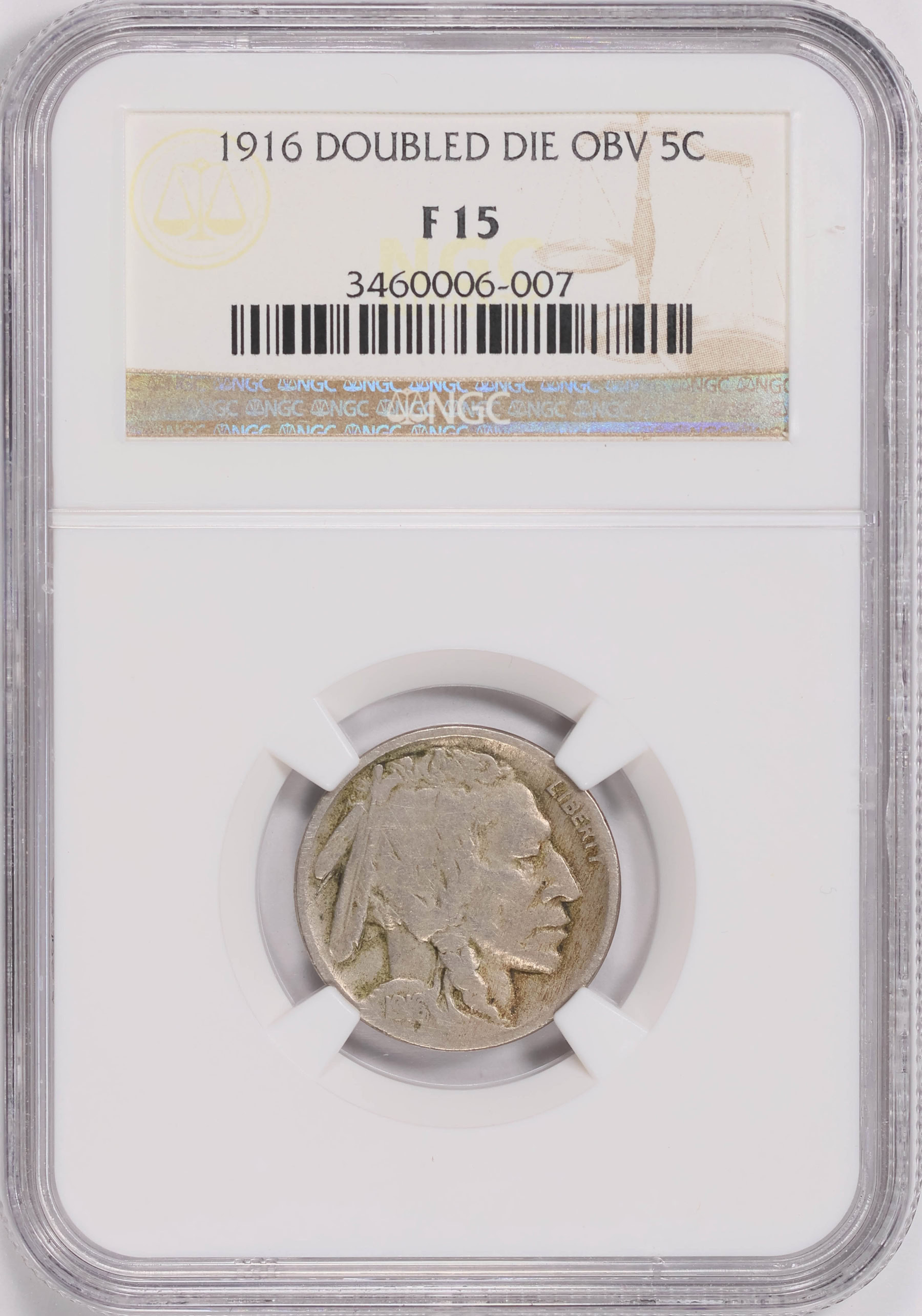 1916 Buffalo Nickel Doubled Die Obverse NGC F-15 (Item 1644129 ...