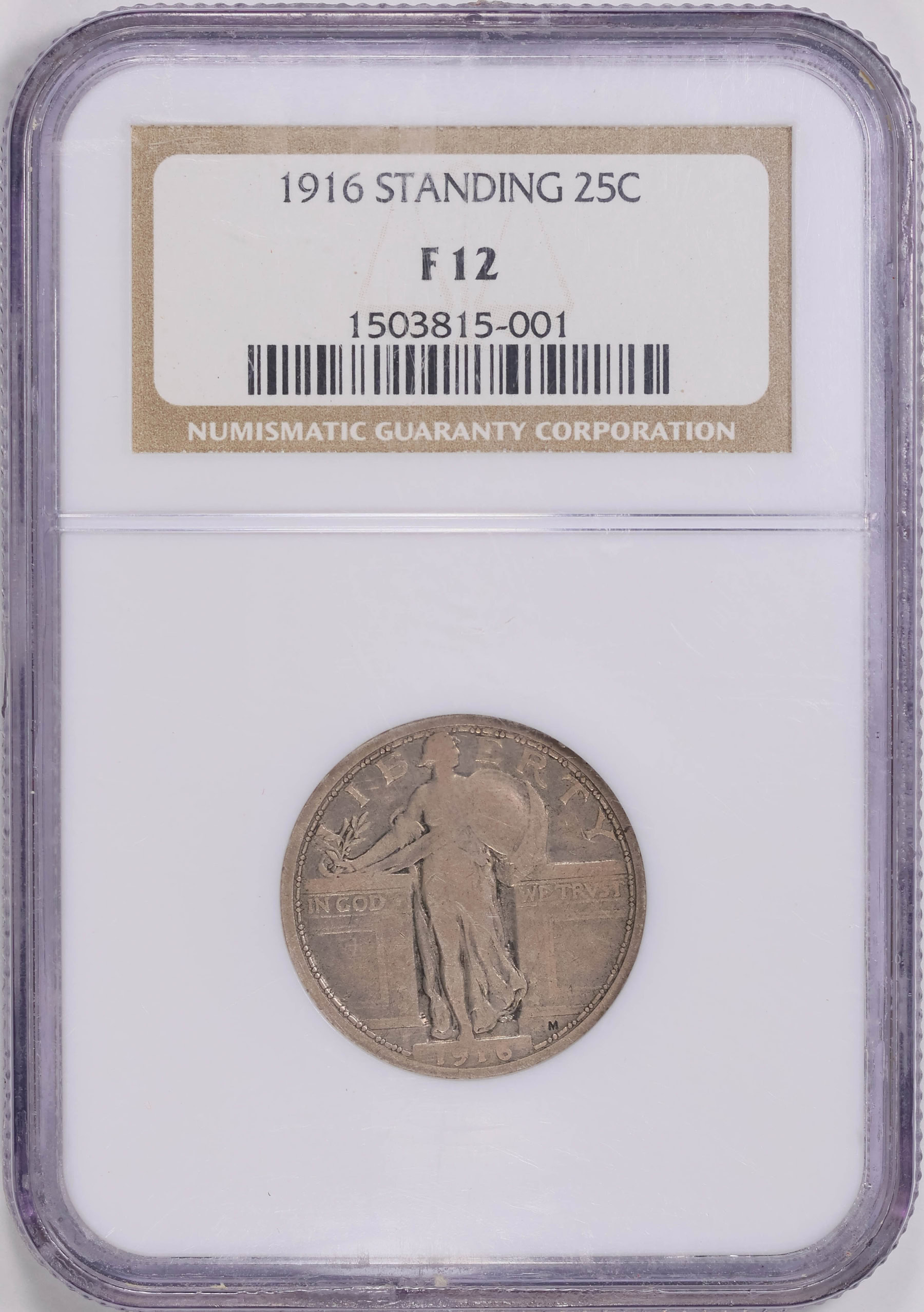 1916 Standing Liberty Quarter NGC F-12 (Item 1644169 ...