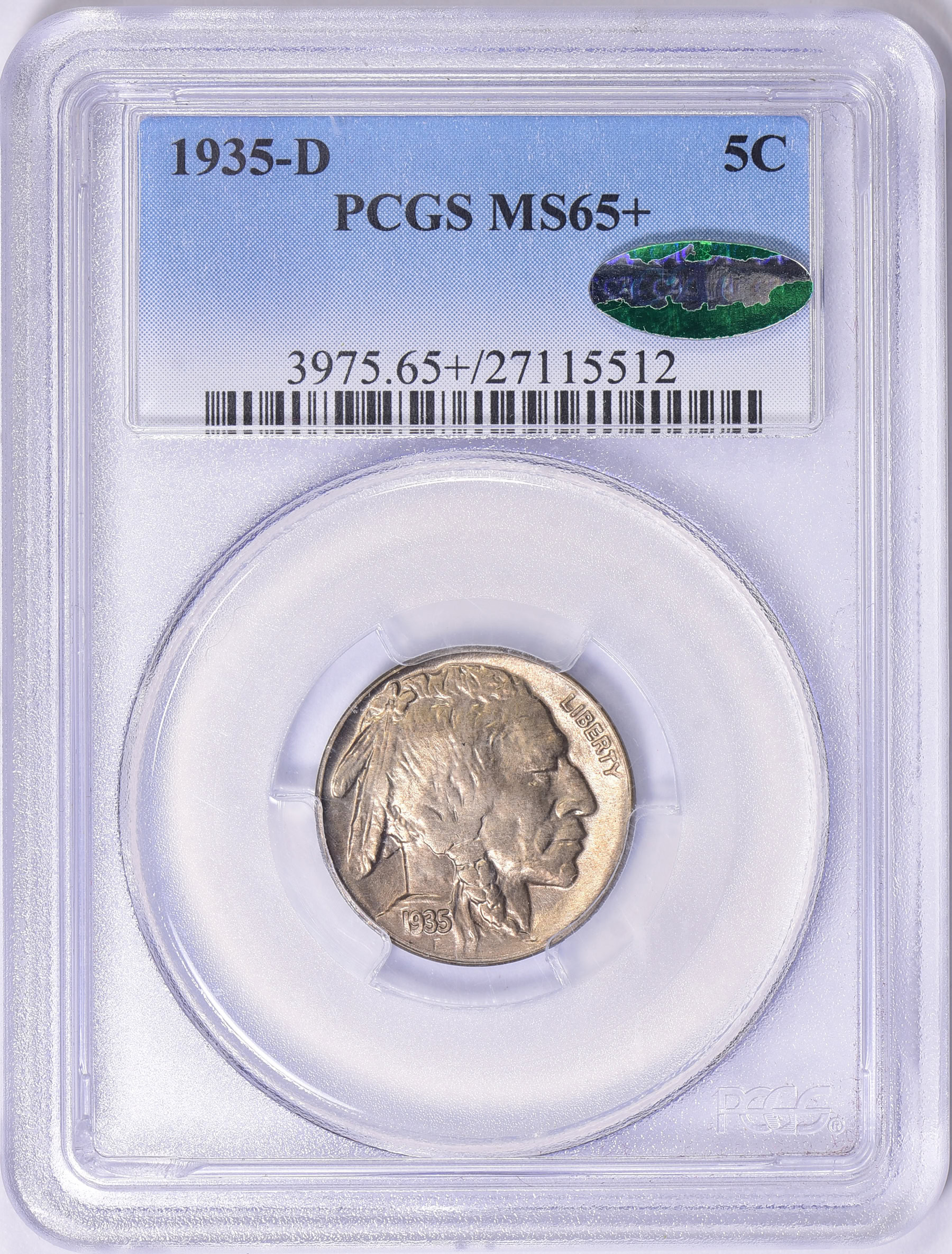 1935-D Buffalo Nickel PCGS MS-65+ (CAC Green) (Item 1644445 ...