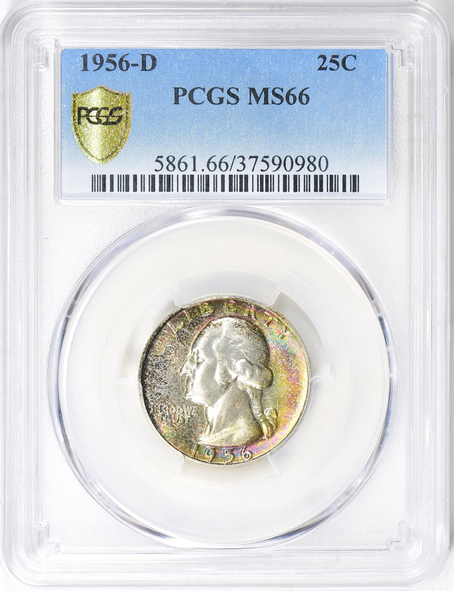 1956-D Washington Quarter PCGS MS-66 (Toned) (Item 1644532) | GreatCollections Coin Auctions