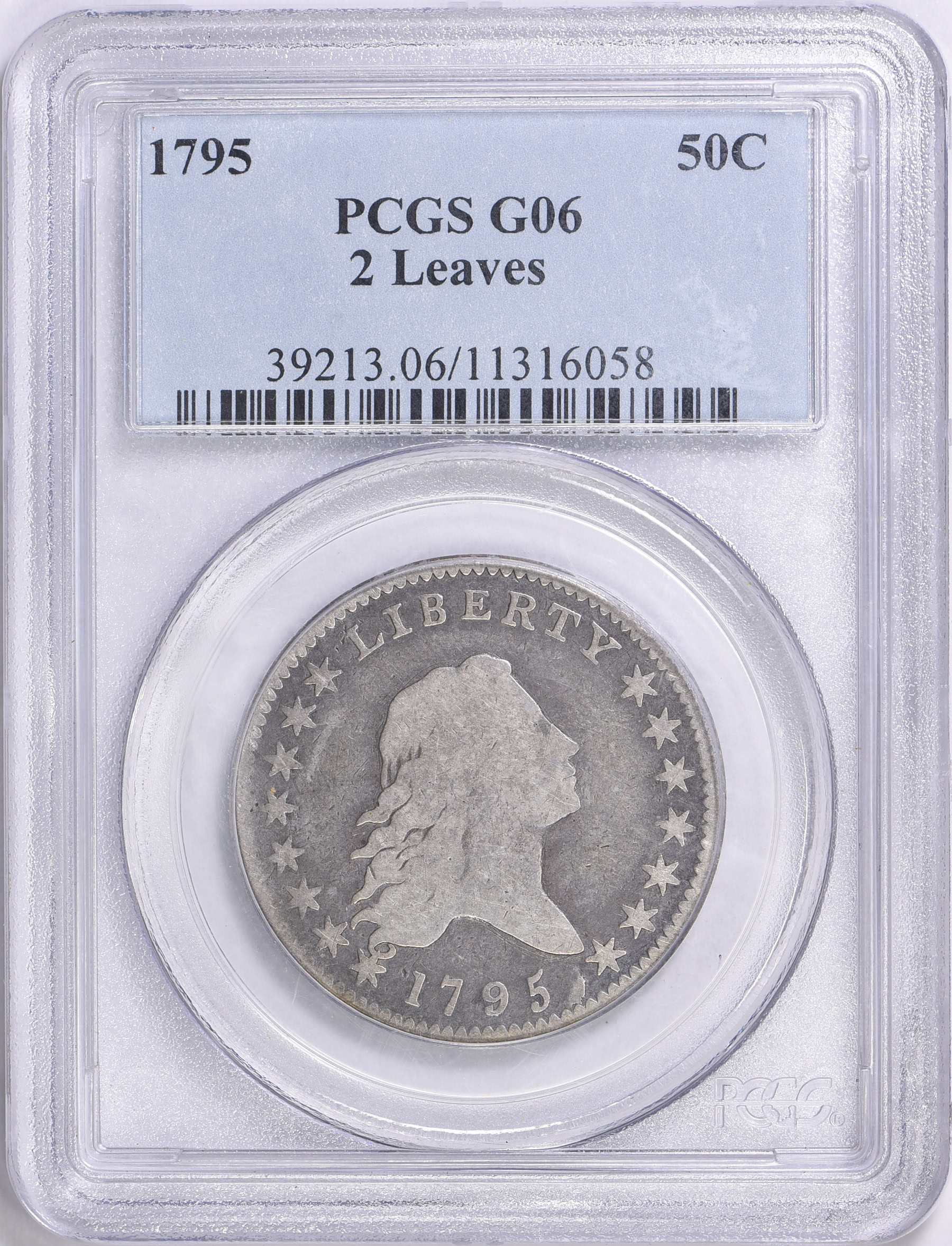 1795 Flowing Hair Half Dollar 2 Leaves PCGS G-06 (Item 1644534) | GreatCollections Coin Auctions