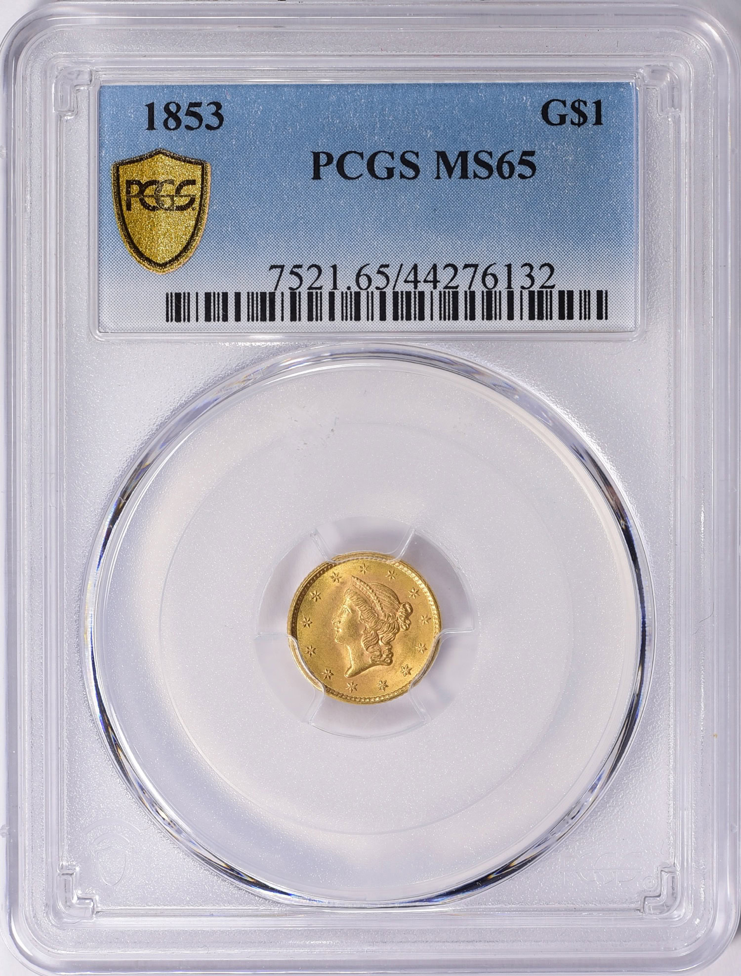 1853 Liberty Gold Dollar PCGS MS-65 (Item 1644553) | GreatCollections ...