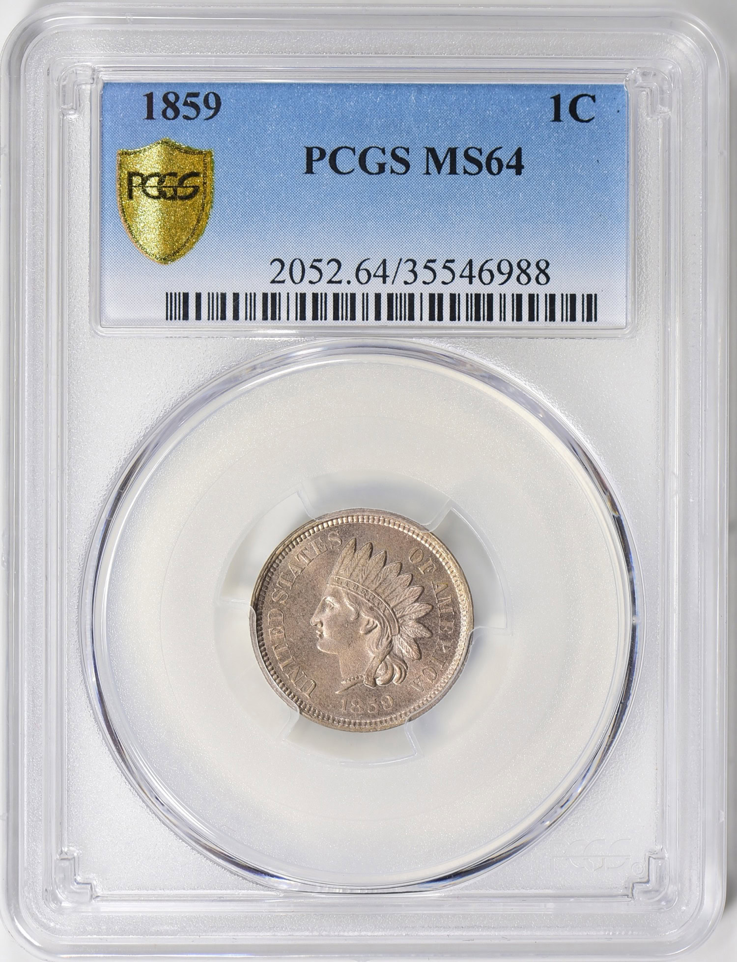 1859 Indian Cent PCGS MS-64 (Item 1644573) | GreatCollections Coin Auctions