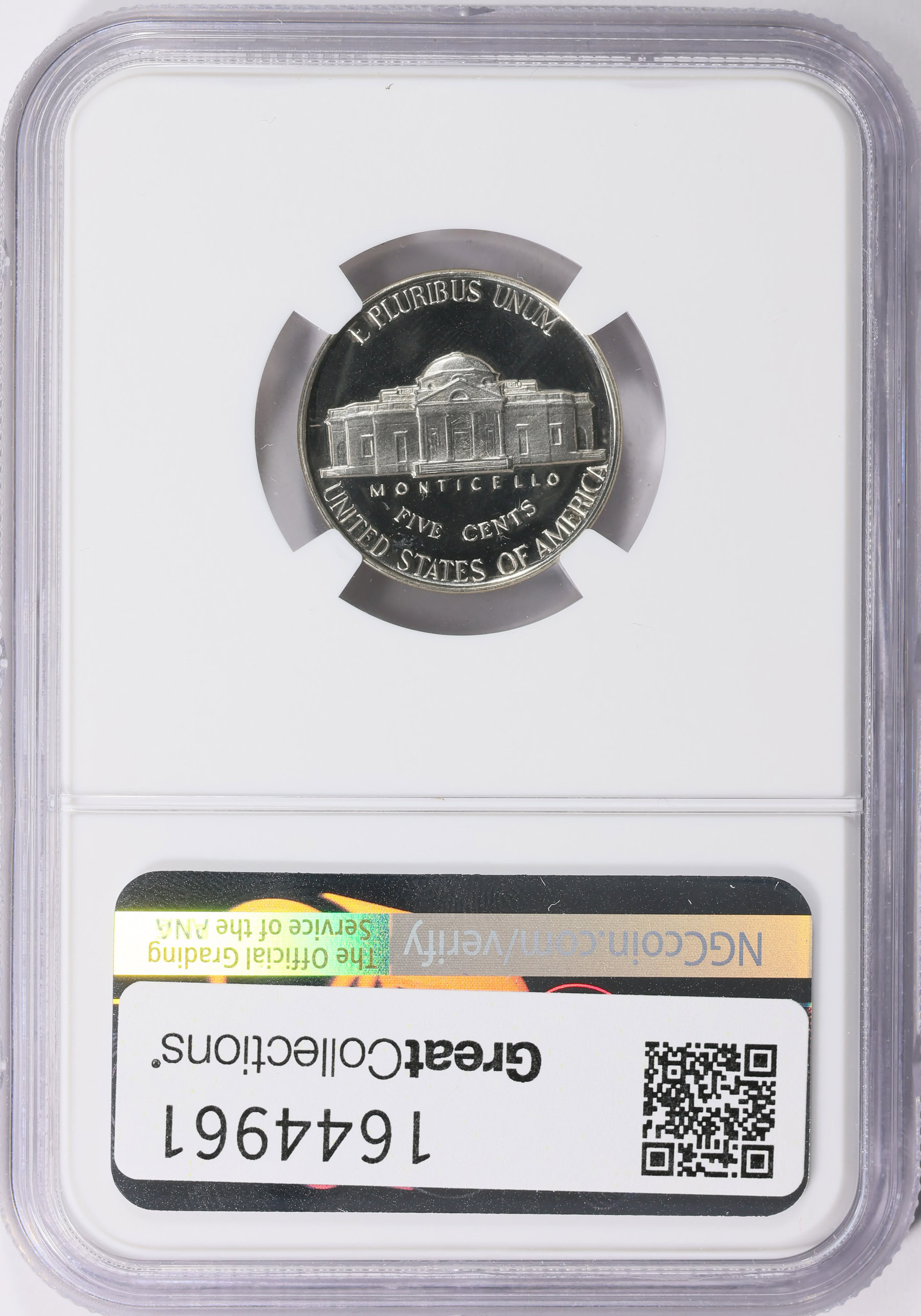 1954 Jefferson Nickel NGC Proof-67 UC (Item 1644961) | GreatCollections Coin Auctions