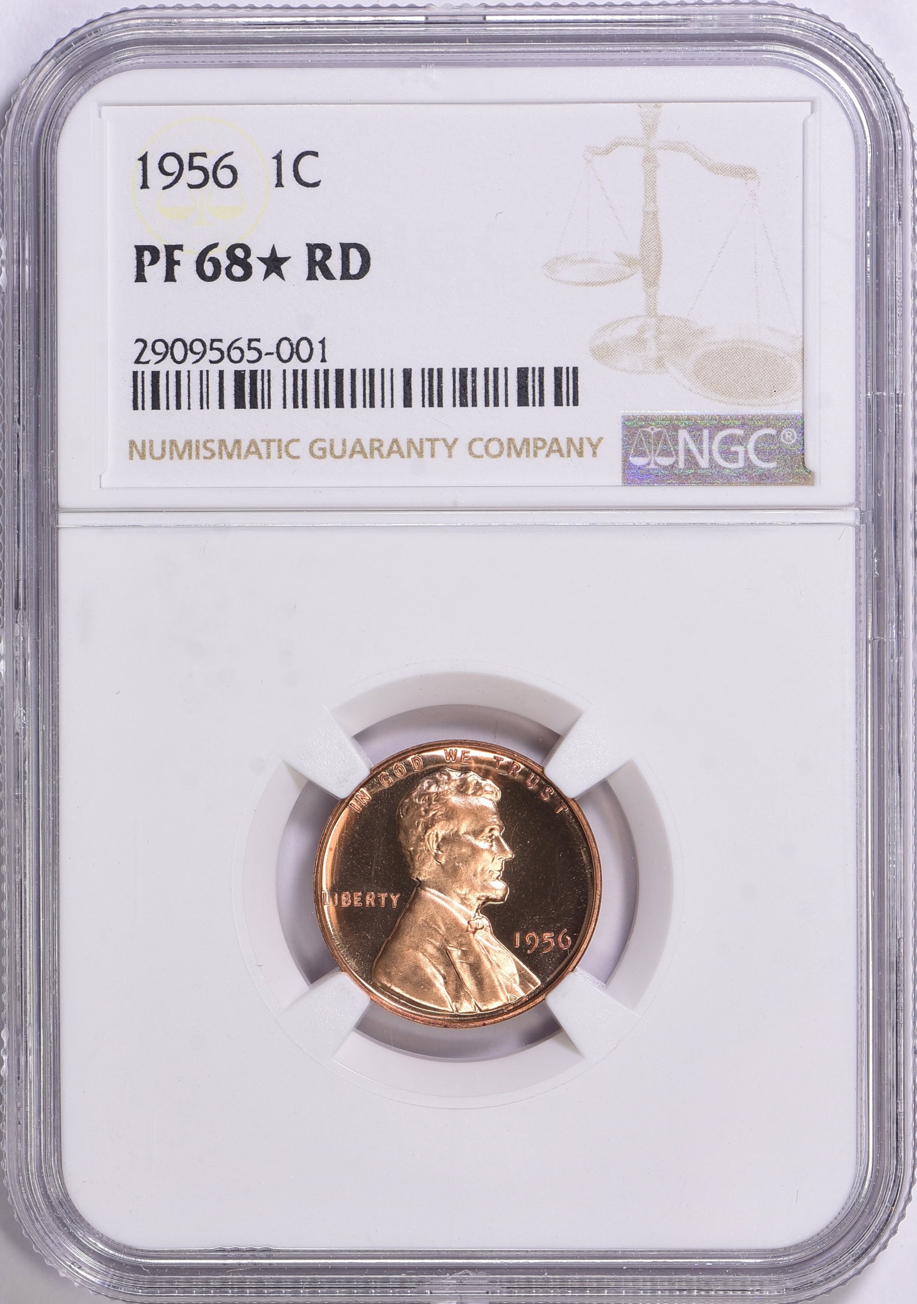 1956 Lincoln Cent NGC Proof-68 ★ RD (Item 1644996) | GreatCollections ...