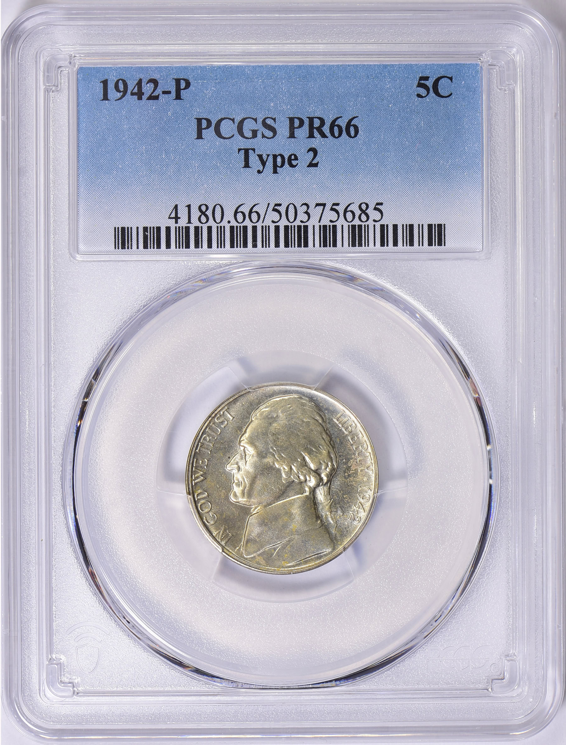 1942-P Jefferson Nickel Type 2 PCGS Proof-66 (Item 1645028 ...