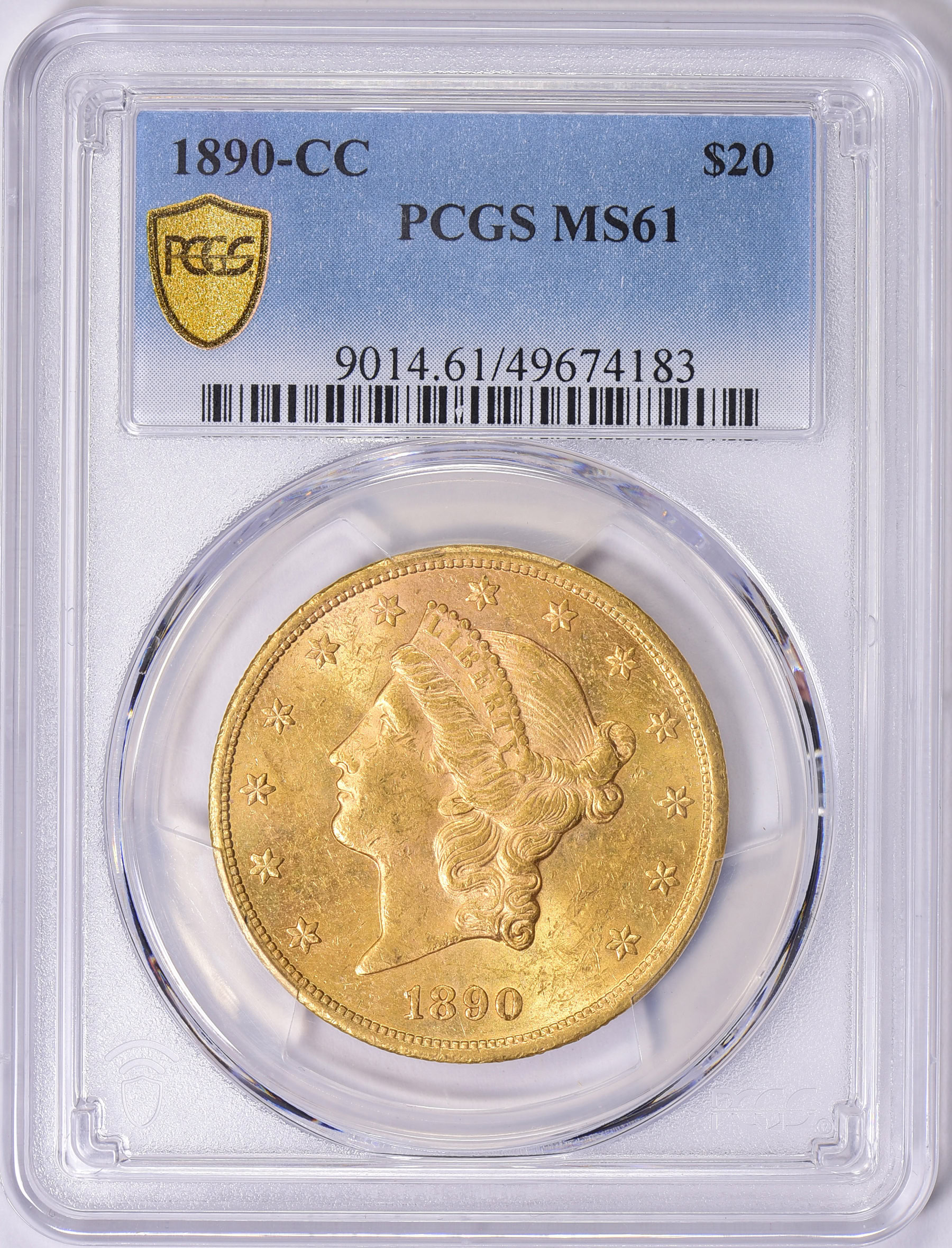 1890-CC Liberty Gold Double Eagle PCGS MS-61 (Item 1645039) | GreatCollections Coin Auctions